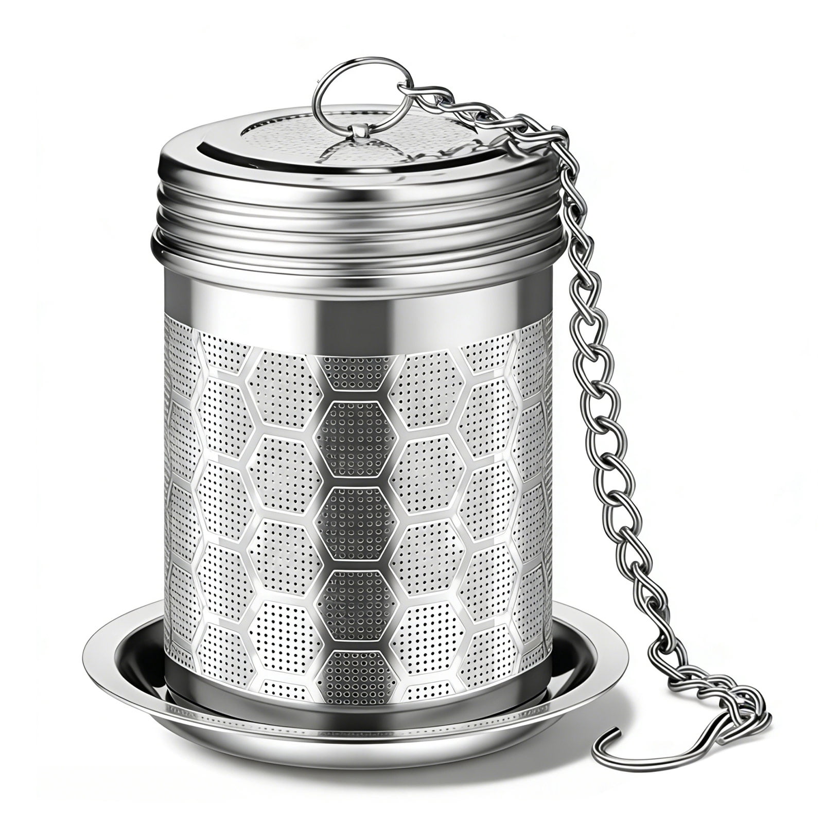 Tea Infuser for Loose Tea, Stainless Steel Tea Strainer with Drip Tray ...