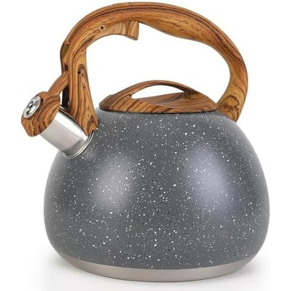 Tea Kettle, 100 OZ / 3 Liter Whistling Tea Kettle, Tea Pots for Stove ...