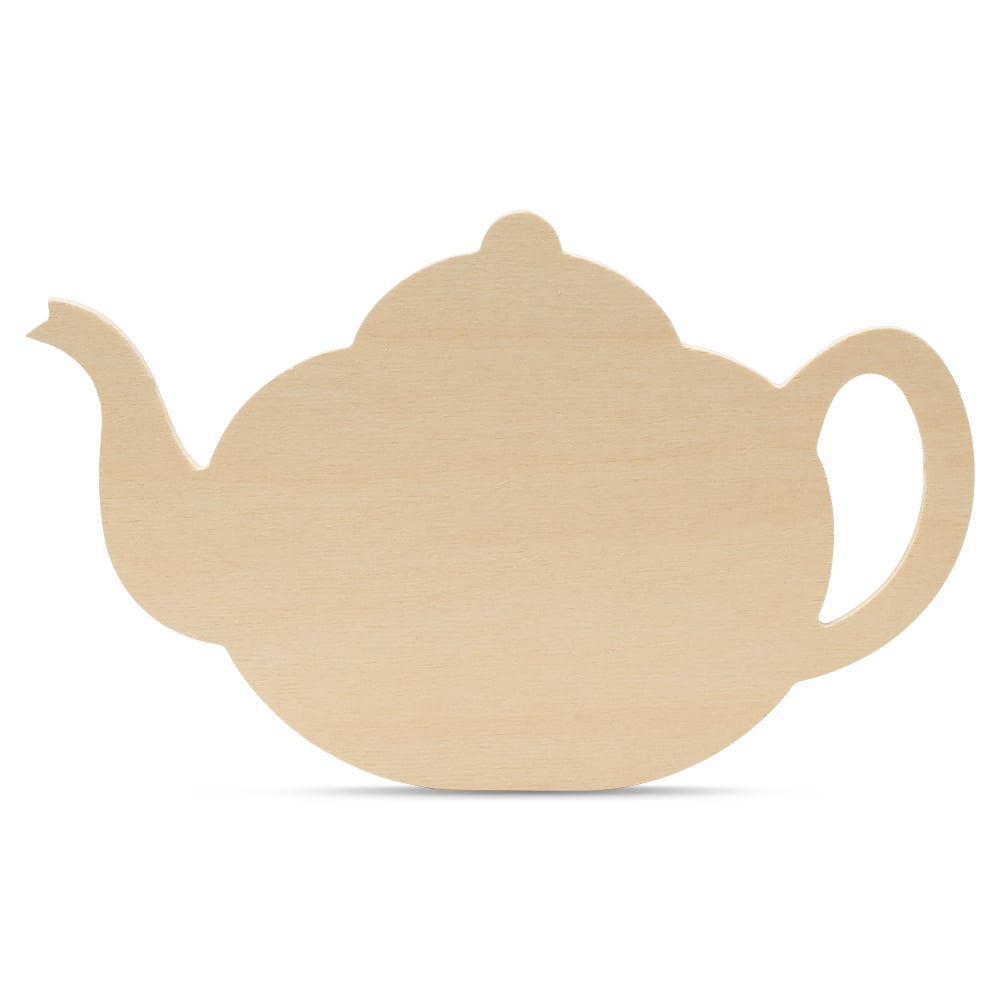 Tea Kettle Cutouts 12-inch, Pack of 10 Wood Door Hanger Blanks, Wooden ...