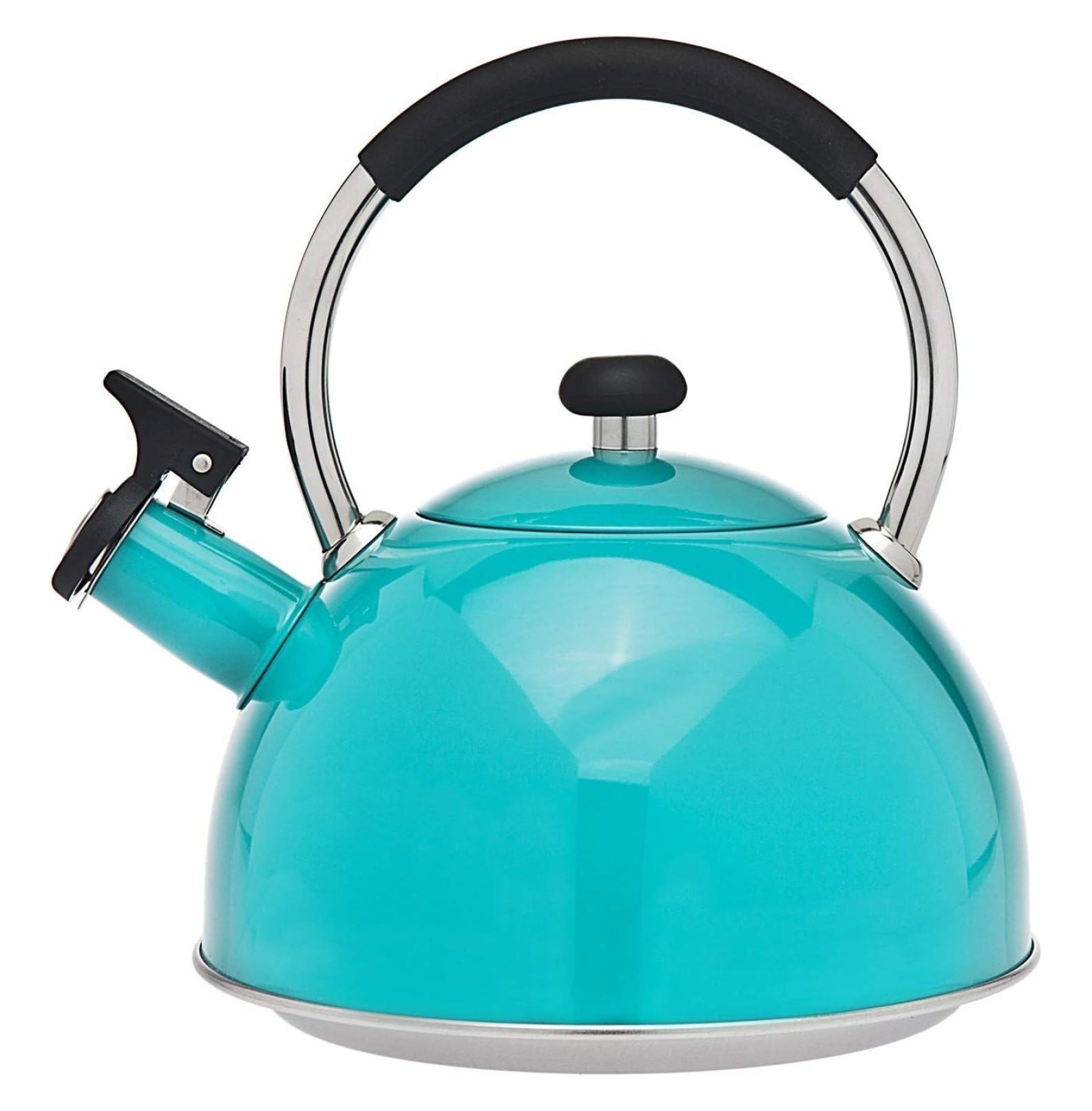 Tea Kettle - Stainless Steel Whistling Teapot - 2.5 Liters, Turquoise ...
