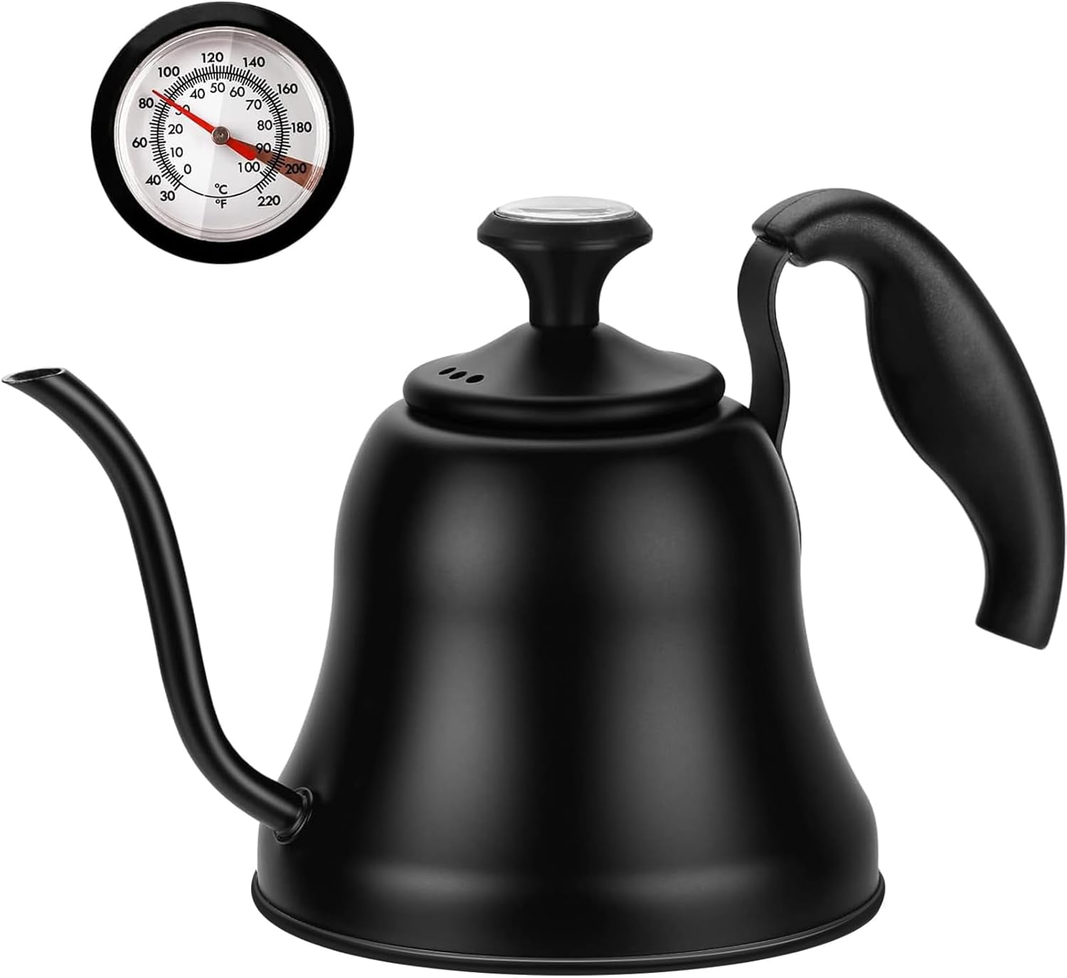 Tea Kettle with Thermometer for Stove Top Gooseneck Kettle, Pour Over ...