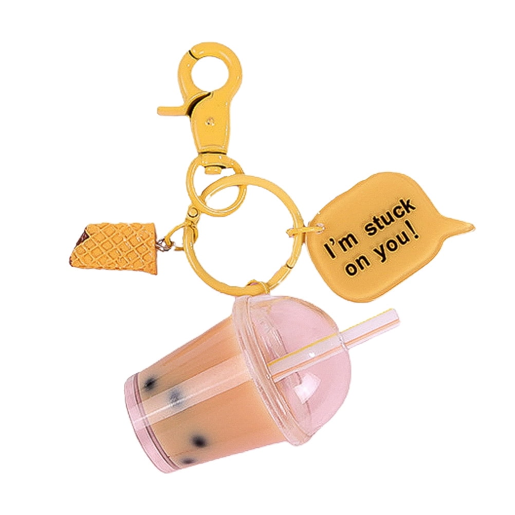 Tea Keychain Milk Boba Keychains Key Bubble Accessories Ornament Kawaii ...
