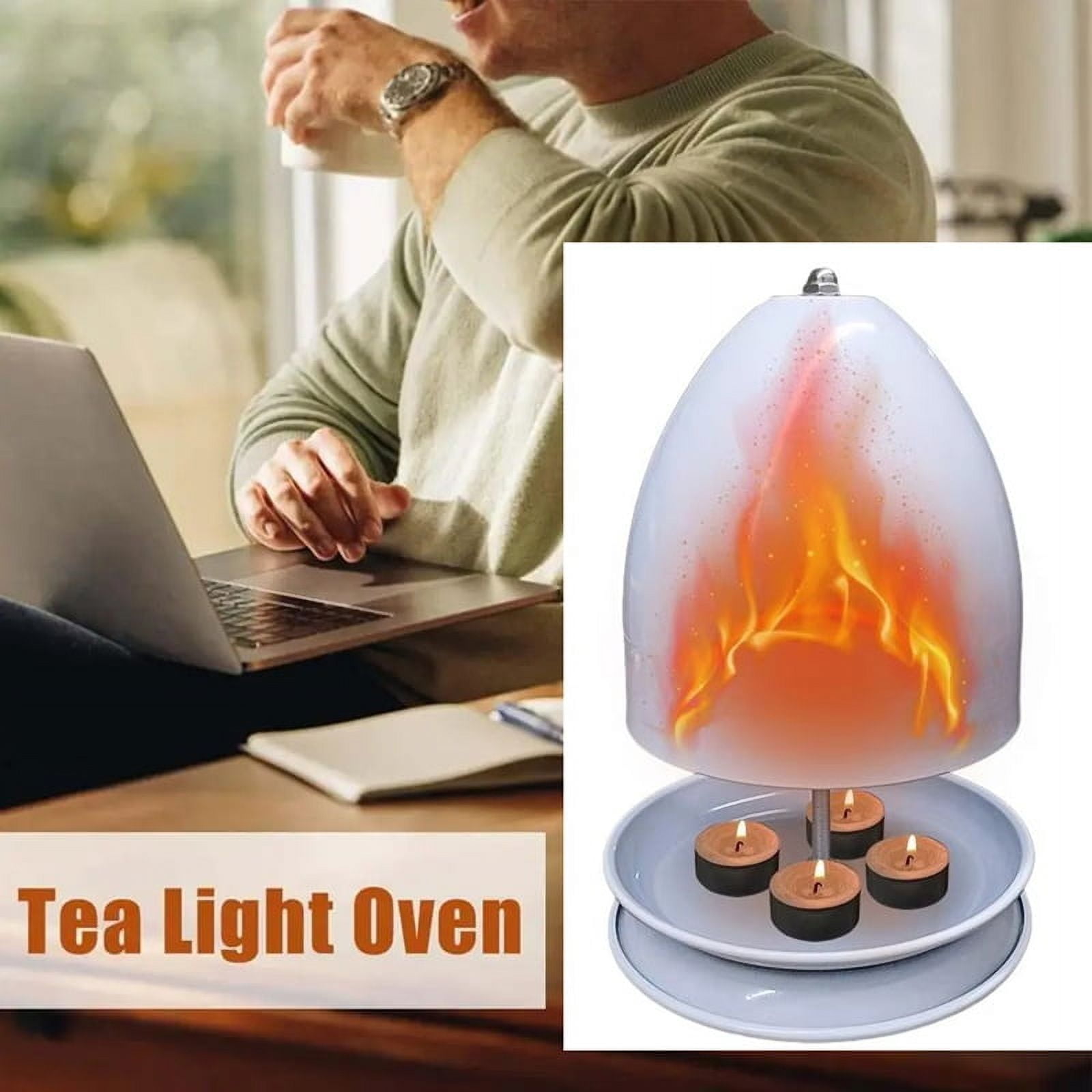 Tea Light Heater Metal Tealight Candle Room Heater Soft Light and Cozy ...