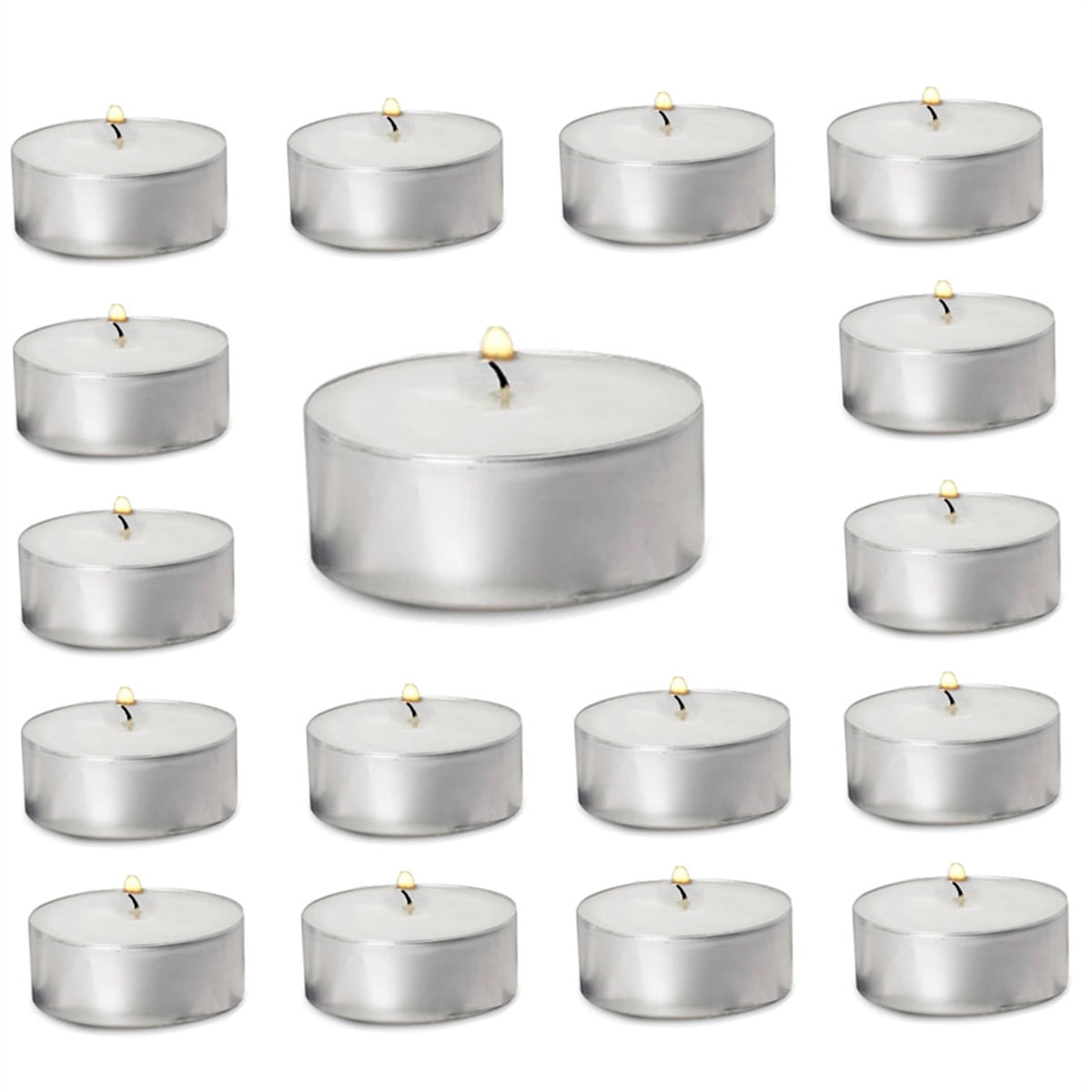 Tea Lights Candles 20 Pack,Bulk 4-Hour Burning Candles,Unscented White ...