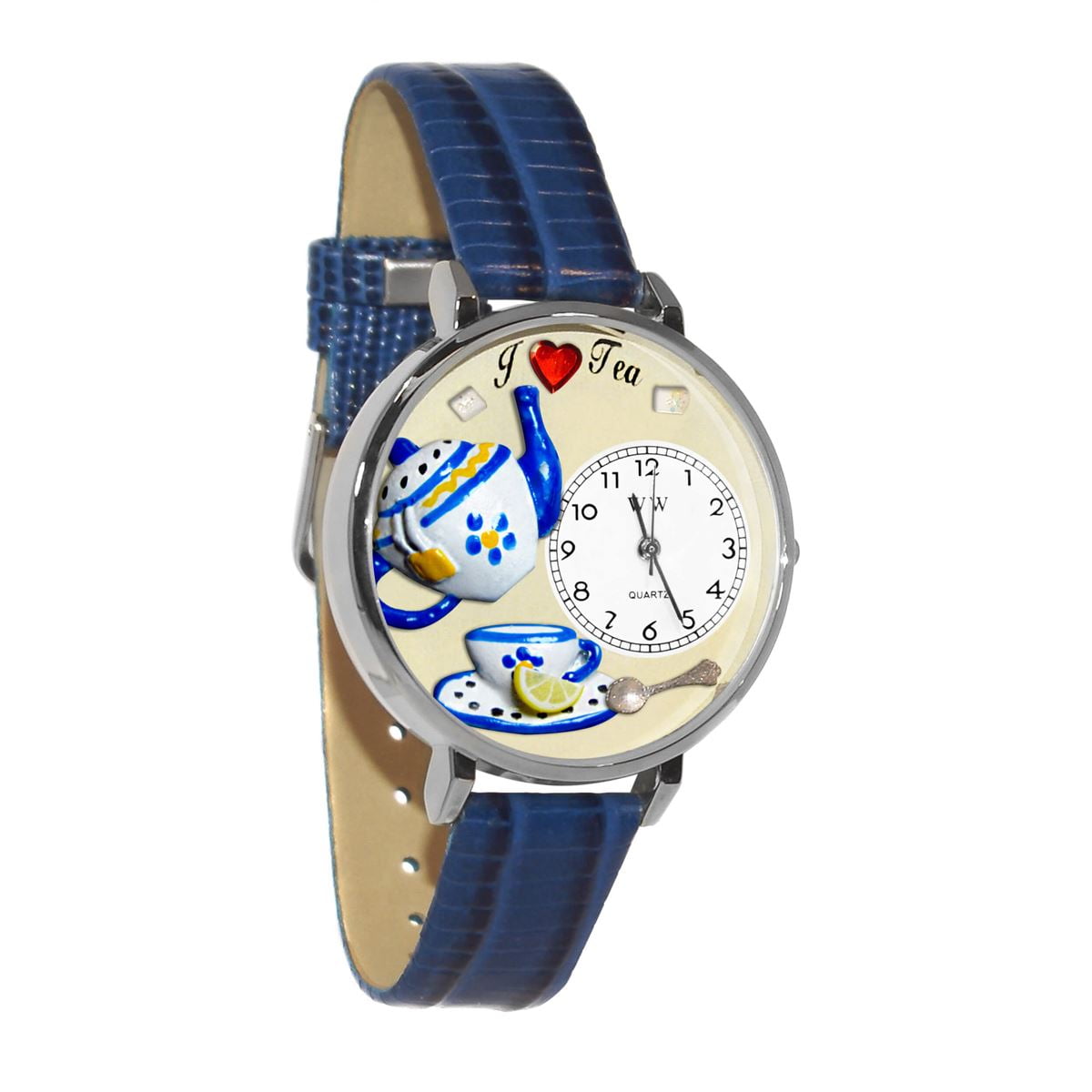 Tea Lover Watch in Silver (Large) - Walmart.com