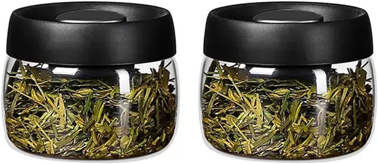 Tea Organizer Clear Glass Tea Storage Containers Coffee Containers with ...