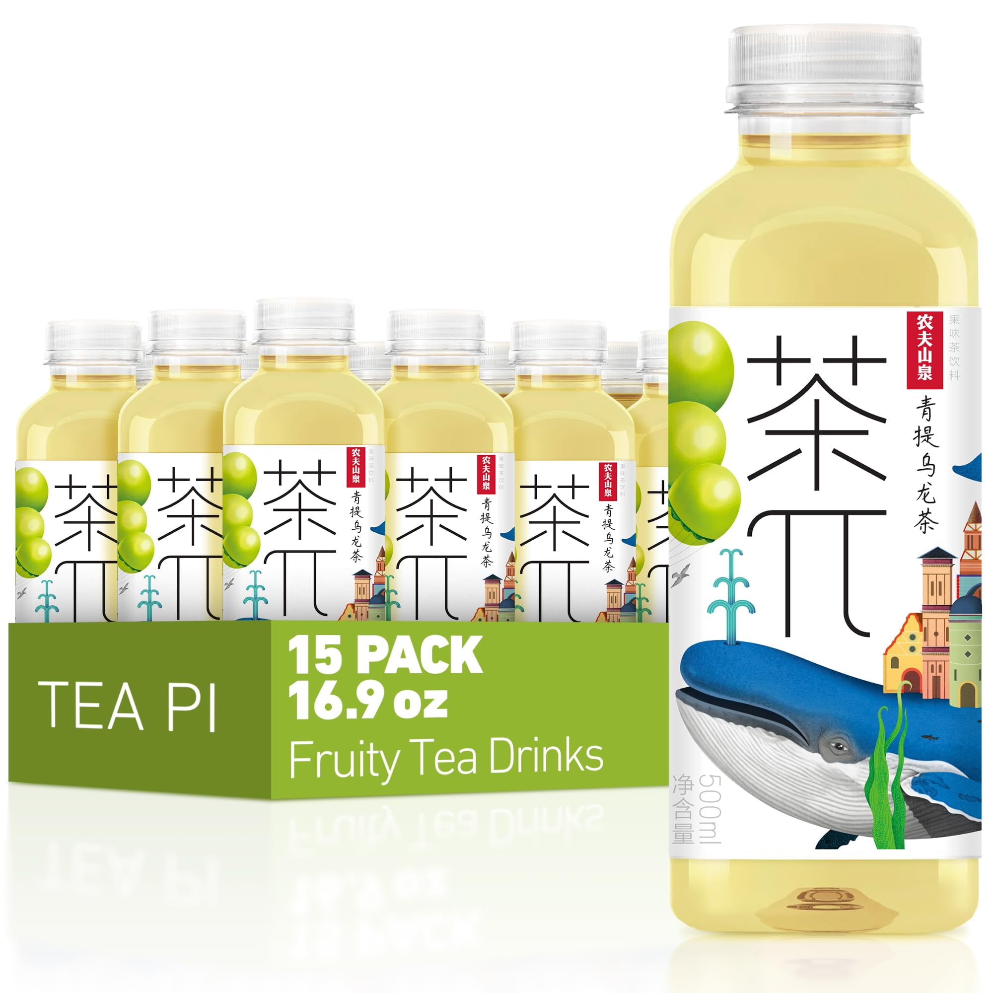 Tea PI Iced tea – Oolong Tea, Green Grape Sweet Iced Fruit Tea Bottles ...
