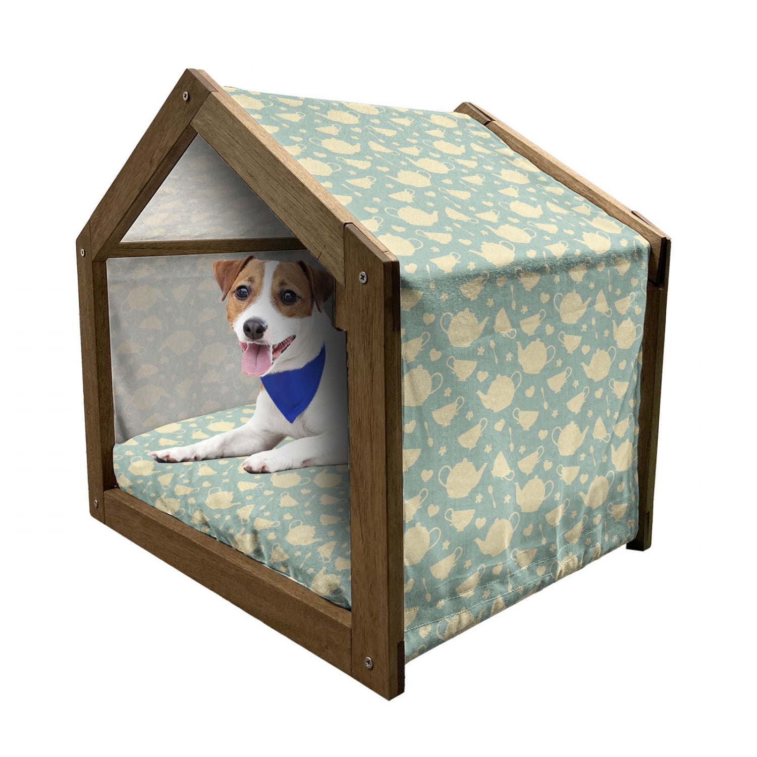Tea Pet House, Tea Cup and Teapot Elements in Nostalgic British English ...
