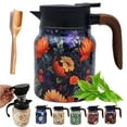 Tea Pot,Vintage Floral Pattern Tea Built-In Infuser, 28 Oz/35 Oz ...