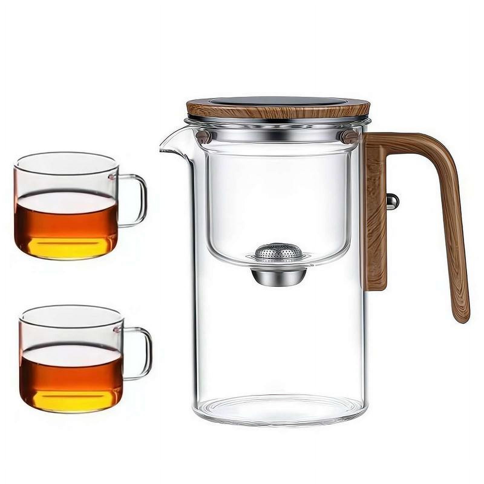 Tea Pot, Water Separation Glass Teapot with Wooden Handle, Witchcraft ...