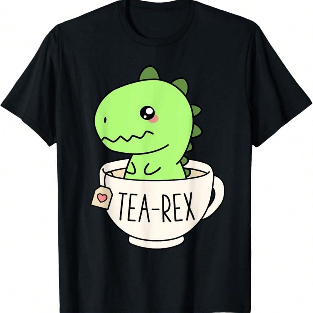 Tea-Rex Cute T-Rex Dinosaur Kawaii Funny Dino Pun T-Shirt - Walmart.com