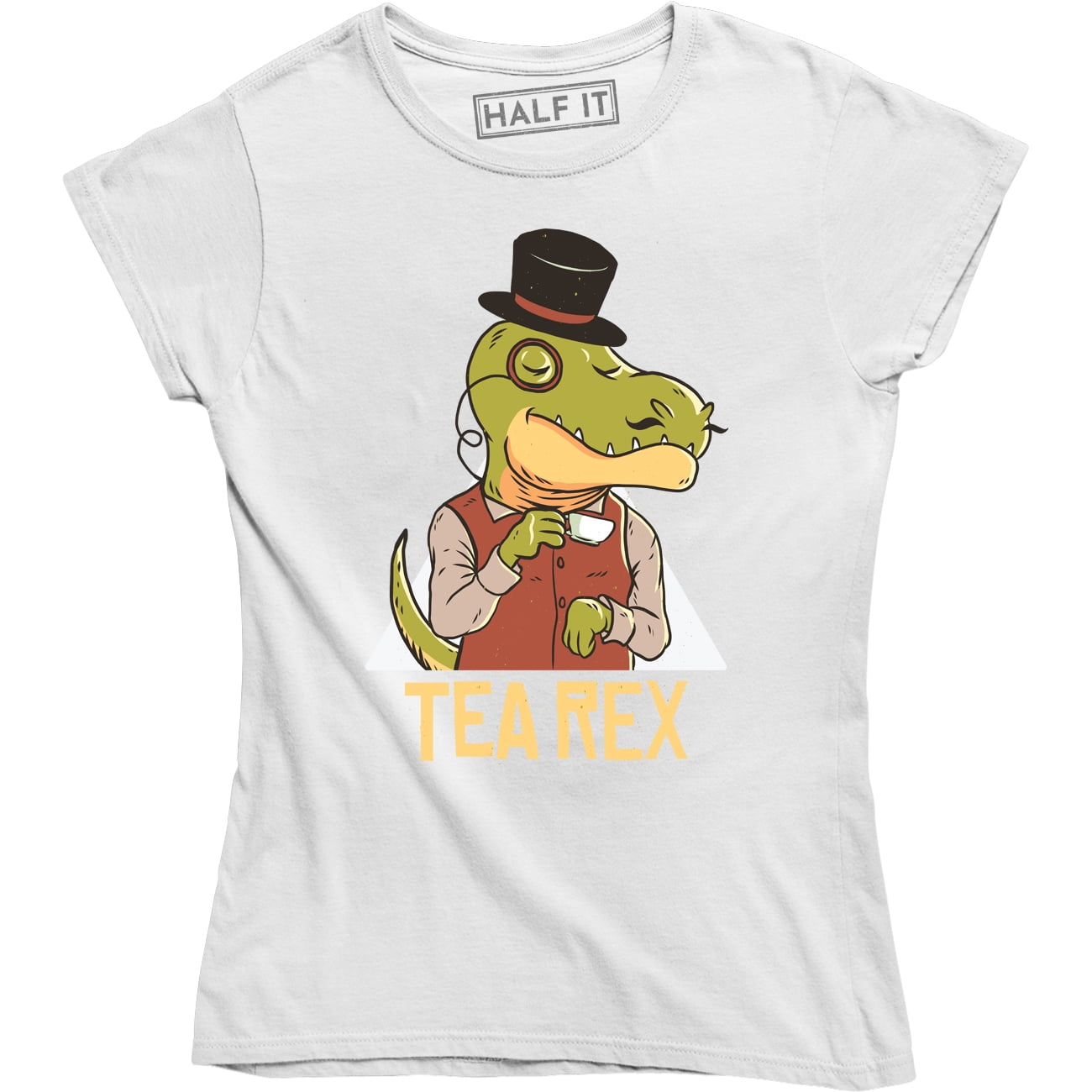 Tea Rex Funny Joke Pun Juraassic Dinosaur Drink Coffee Women's T-Shirt ...