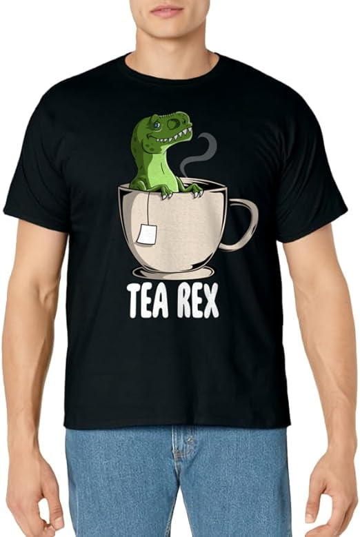 Tea Rex Shirt T-Rex Dinosaur Joke Pun Humor Funny Dino T-Shirt ...