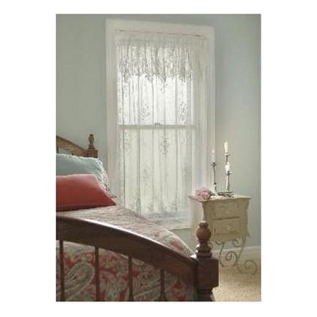 Tea Rose Valance - Ecru - 60 x 17 in. - Walmart.com
