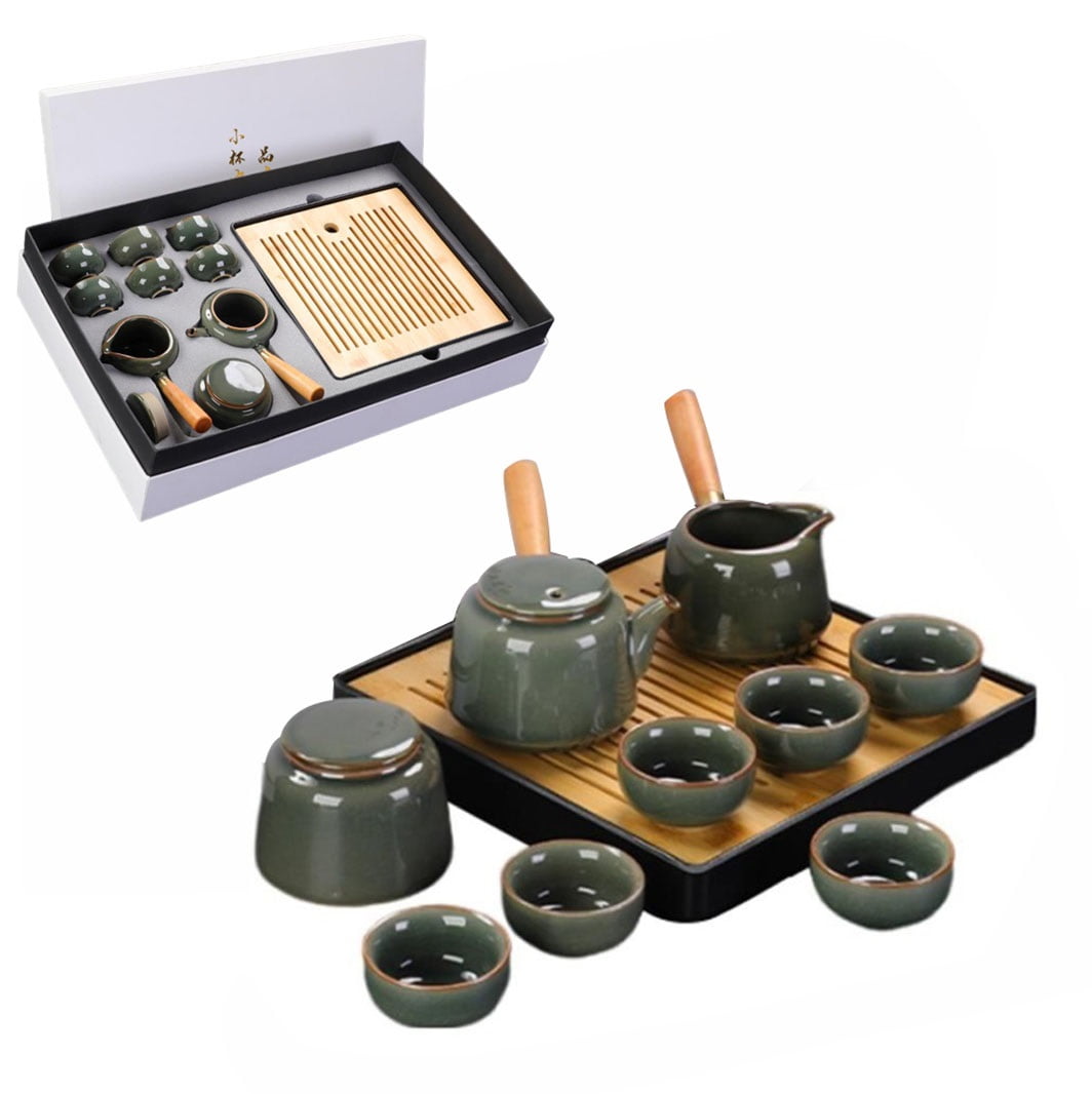 Tea Set,Ceramic Kung Fu Tea Set,Chinese Handmade Tea Set,Teapot And Cup ...