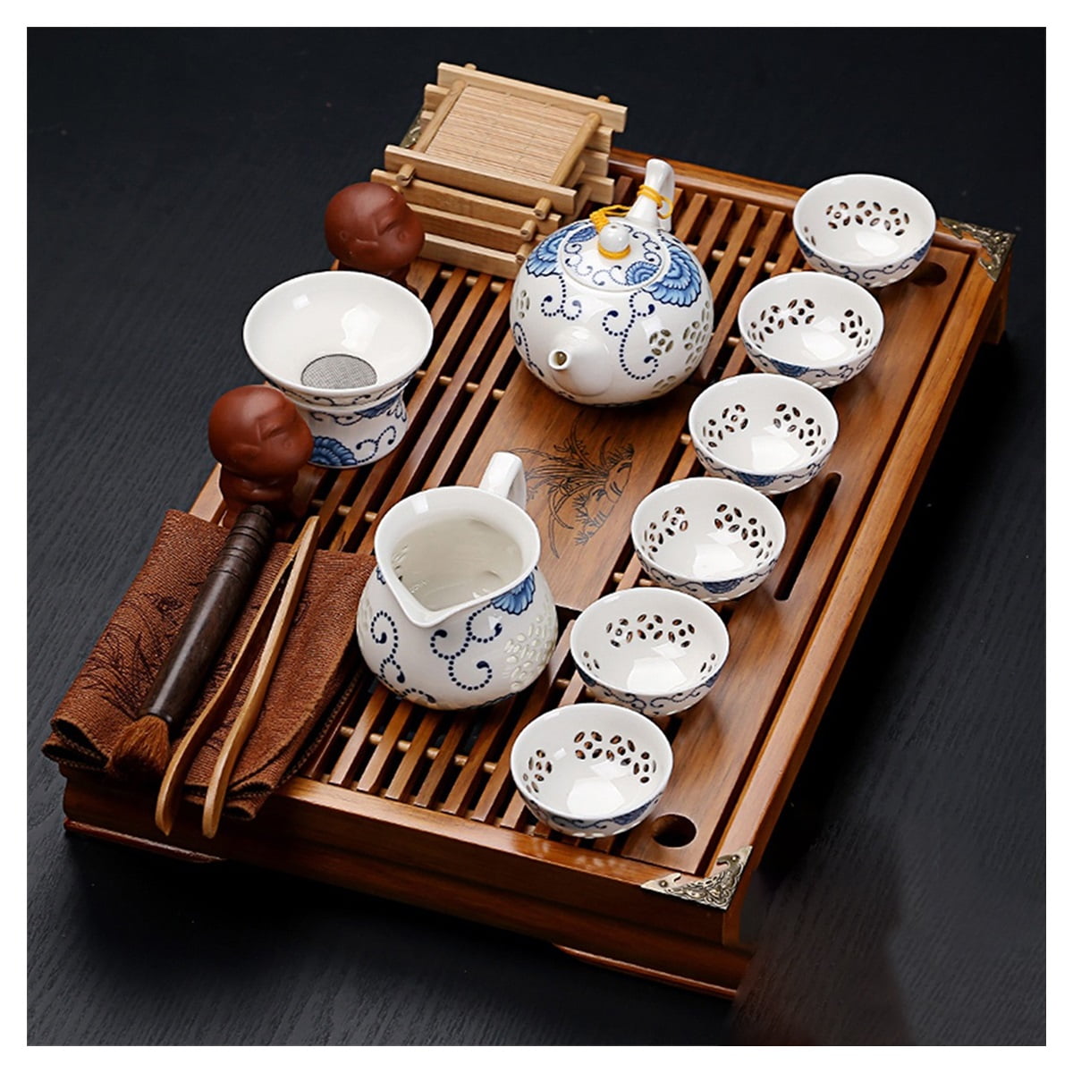 Tea Set Chinese Kungfu Tea Set Portable Travel Porcelain Handmade ...