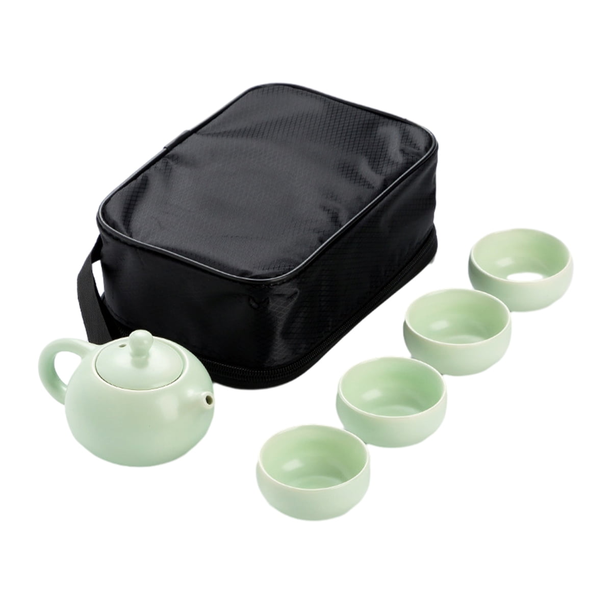 Tea Set, Kung Fu Tea Set, Porcelain Tea Set, Portable Teapot Set with 9 ...