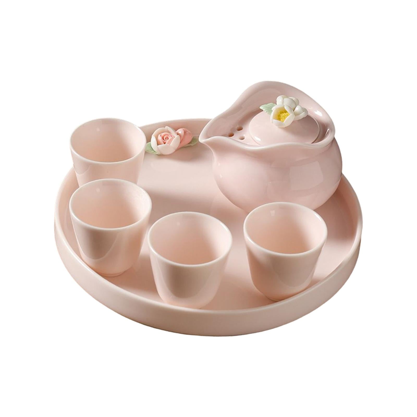 Tea Set Pink for Women Delicate Cute Shape Teapot Capacity 150ml ...