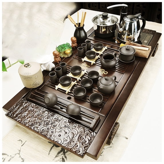 Tea Set Tray Kung Fu Tea Set, Bamboo GongFu Tea Serving Tray ,wooden ...