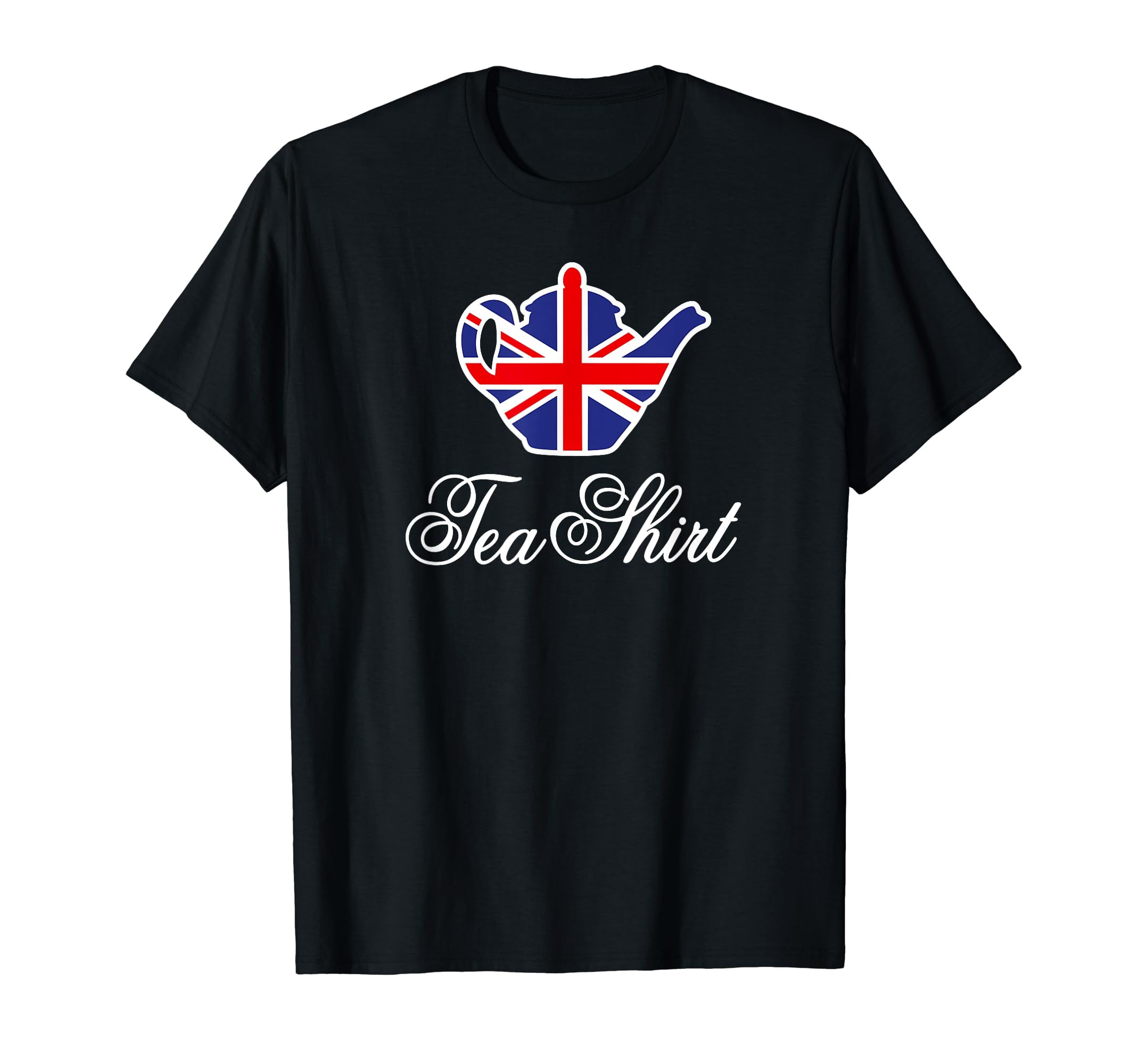 Tea Shirt British Union Jack Flag Teapot Tea Word Play T-Shirt ...