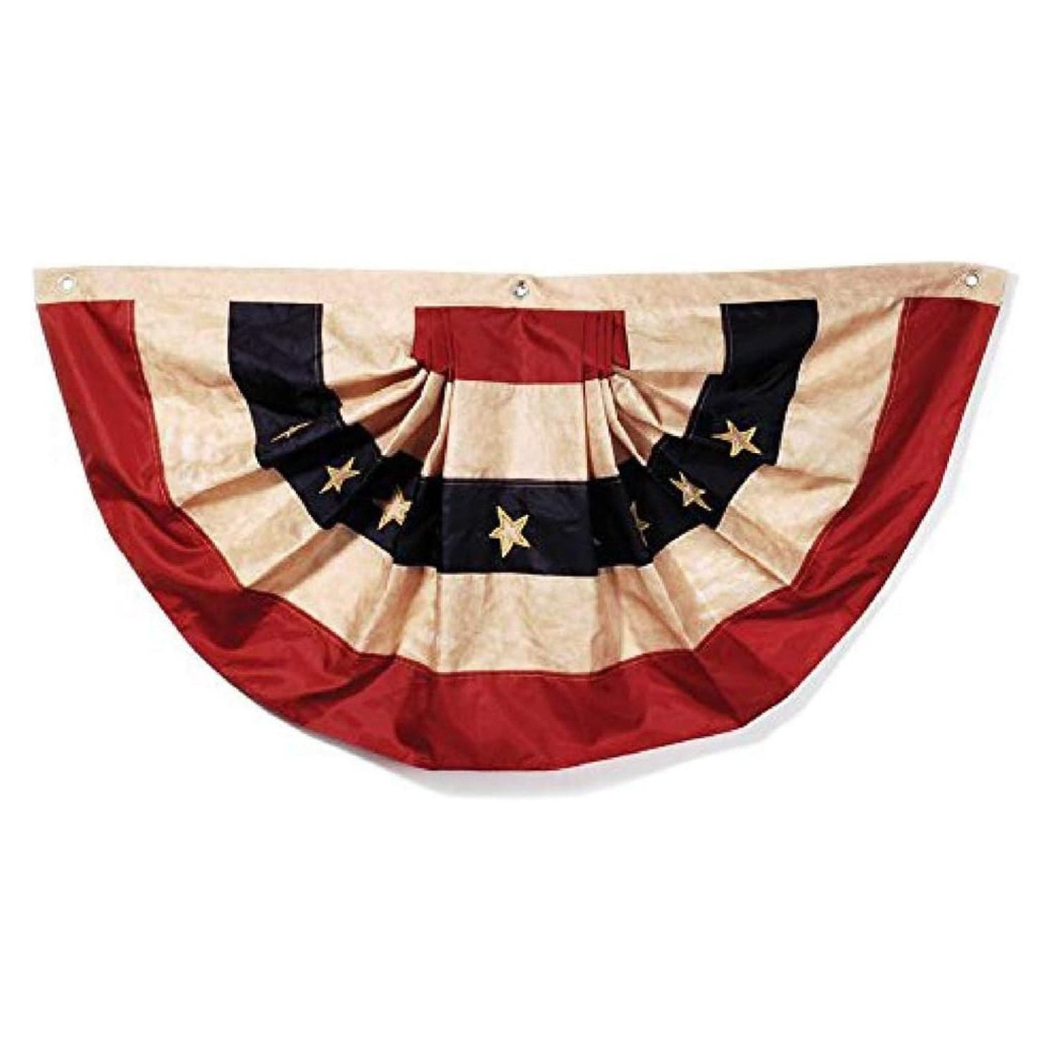 Tea Stained American Flag Bunting–48” x 25” –Easy to Hang Patriotic ...