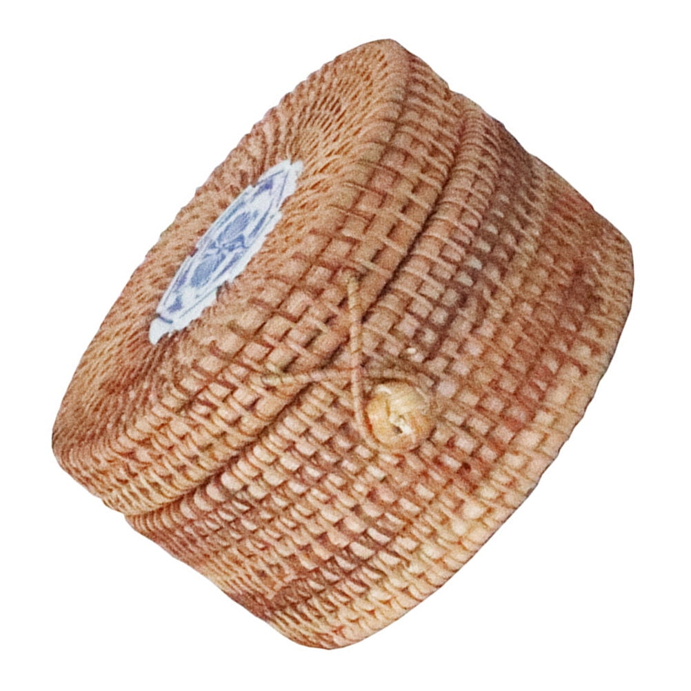 Synthetic Khaki Storage Box with Lid for Food Storage 7.5 Inches ...