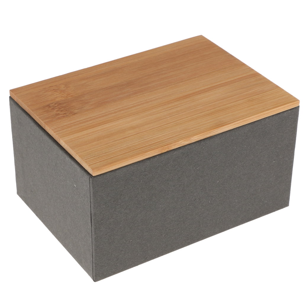Tea Storage Box with Bamboo Lid Bins Bread Sugar Boxes Containers ...