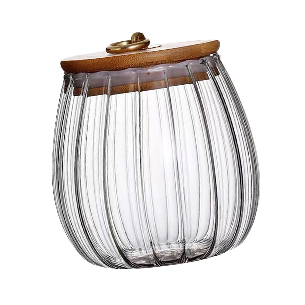 Tea Storage Jar Candy Containers Airtight Leaf Sealed Canister Glass ...