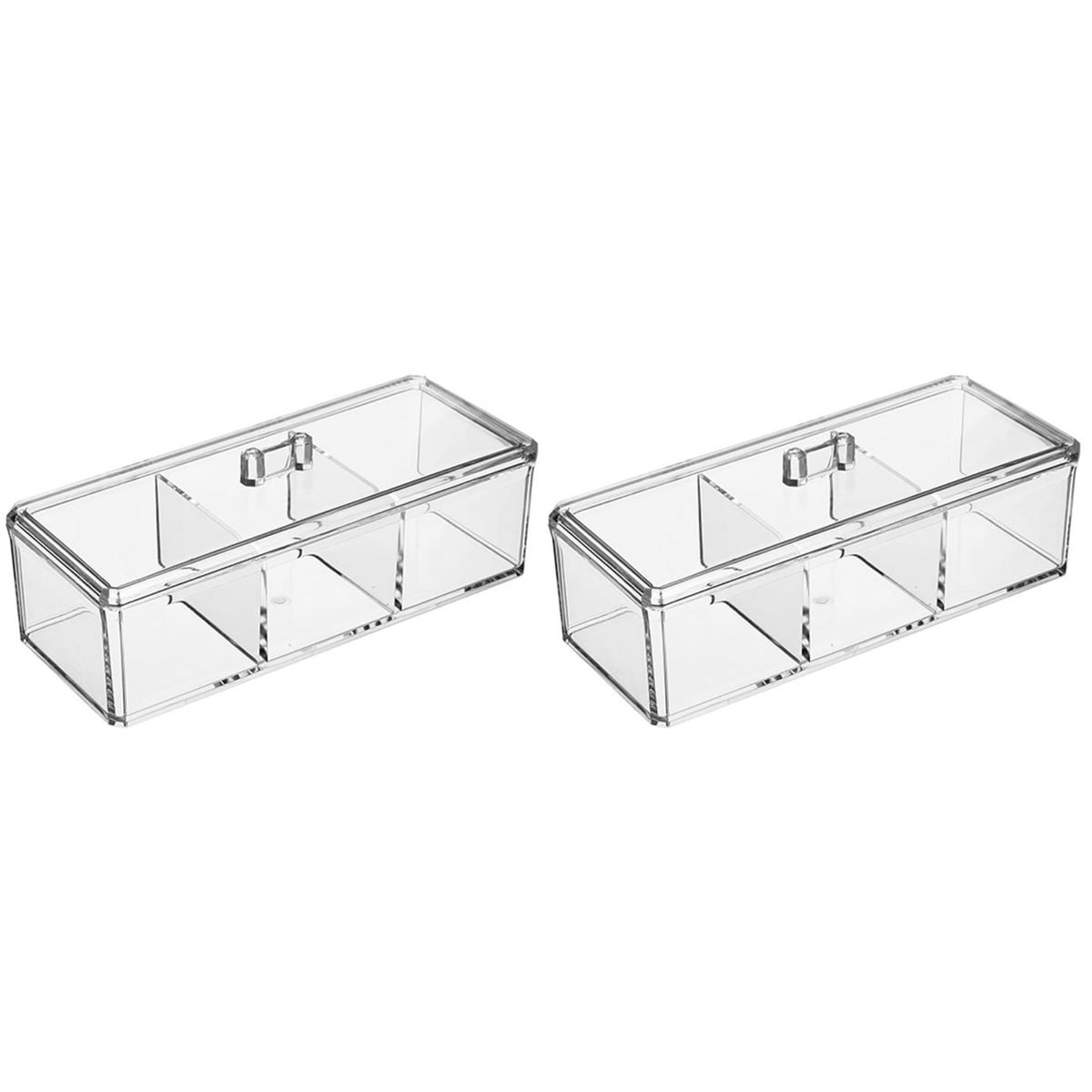 Tea Storage Organizer Bag Holder Tote Bins for with Lid Household Grid ...