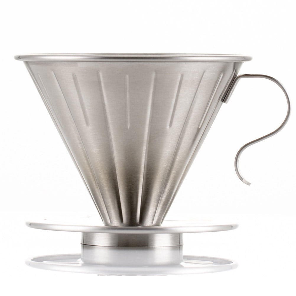 Stainless Steel Coffee Dripper Cone Coffee Drip Filter Cup Permanent ...