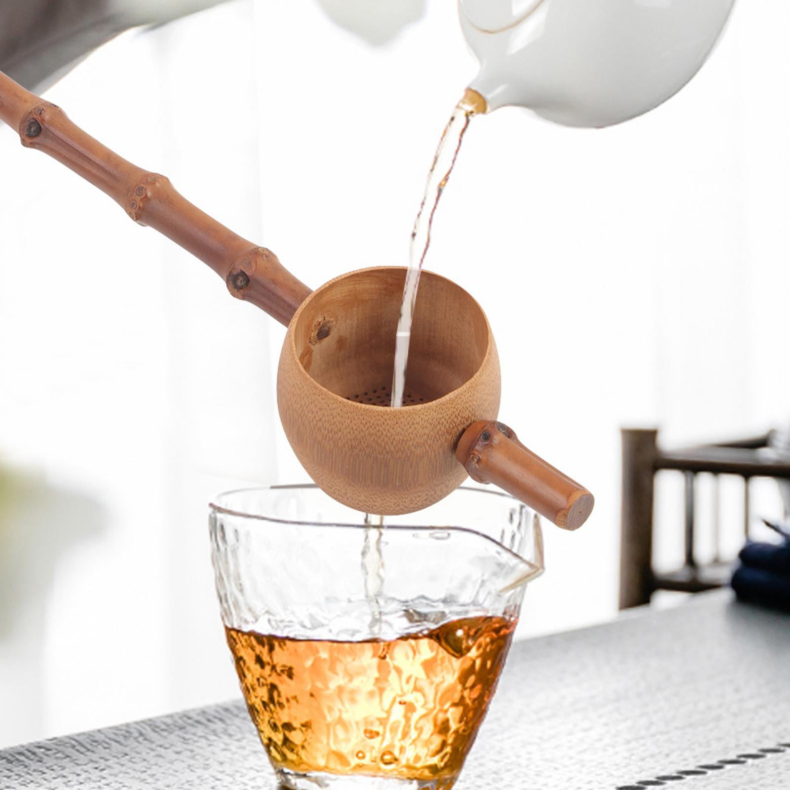 Tea Strainers Natural Bamboo Tea Filter Kitchen Gadget for Tea(Holes in ...