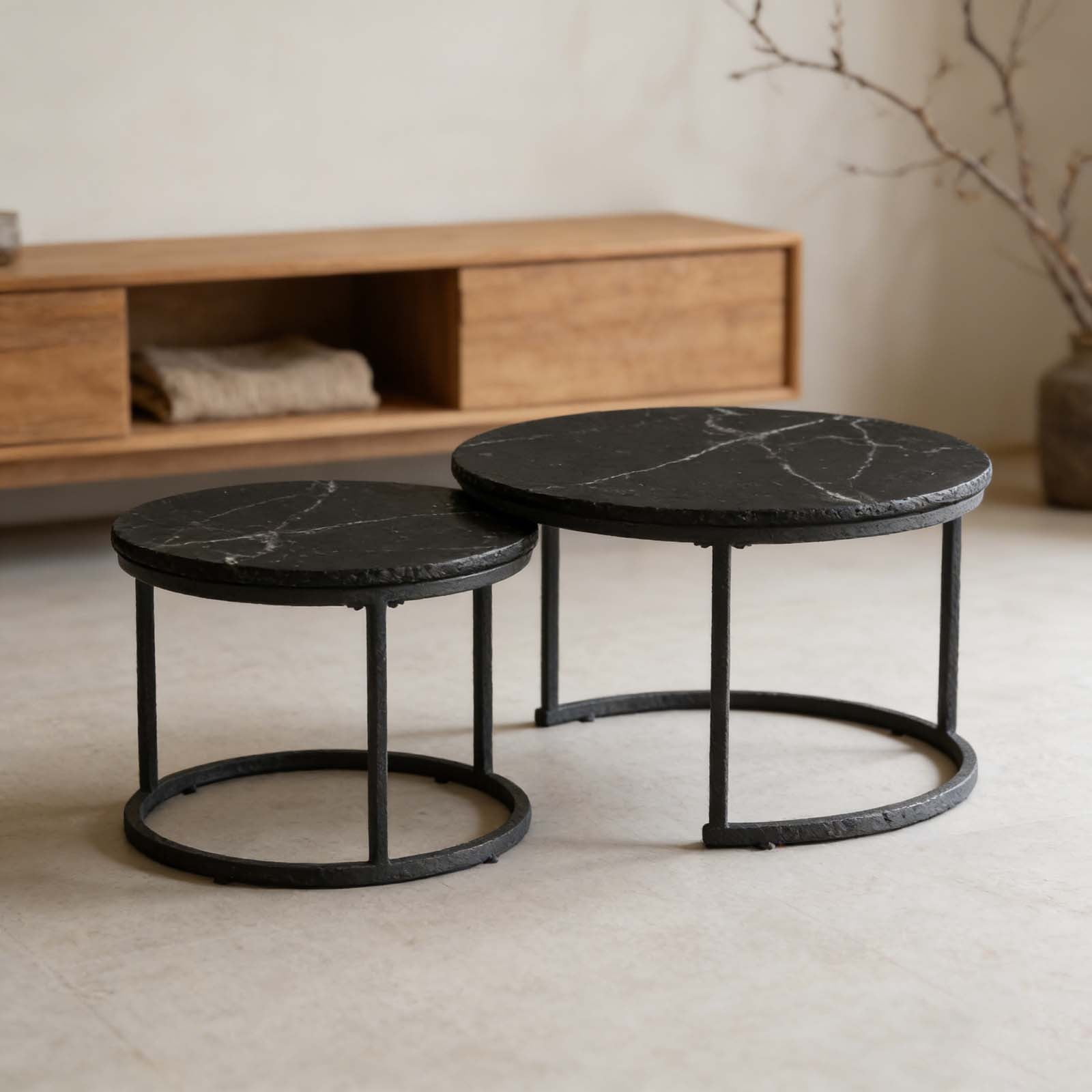 Tea Table For Living Room Mesitas Para Sala Circle Coffee Tables For ...