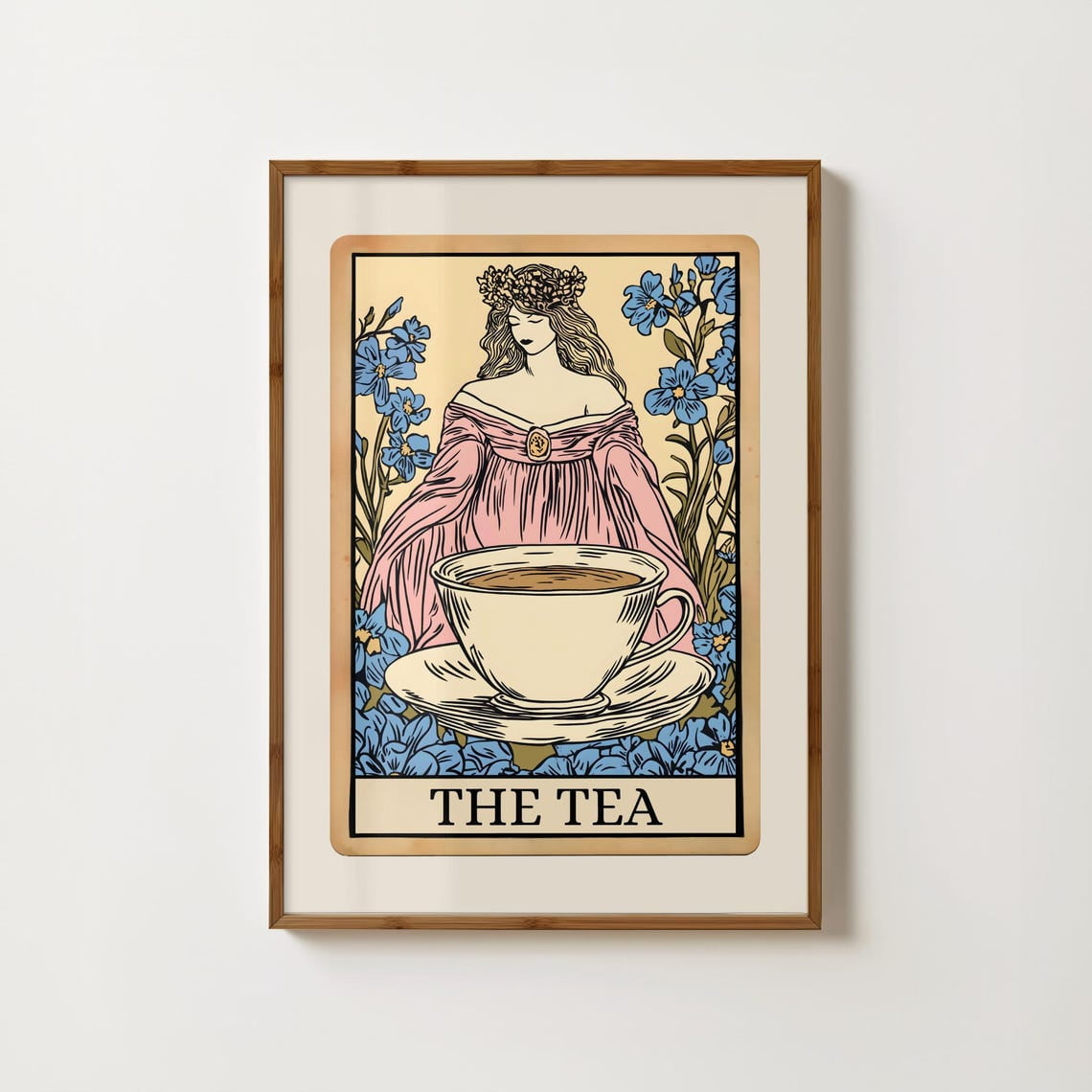 The Tea Tarot Card Print Kitchen Wall Art Coffee Tea Prints Boho ...