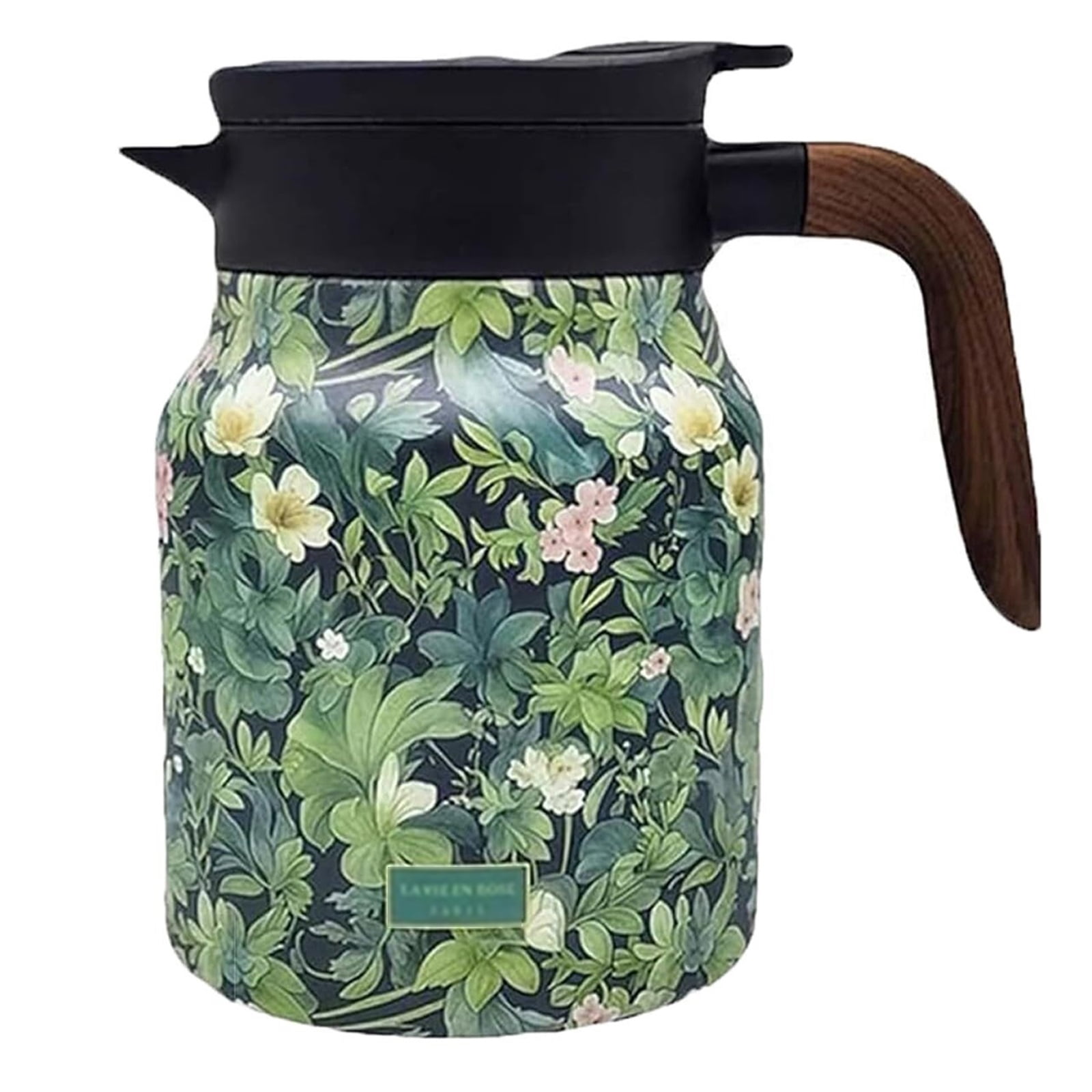 Tea Thermos, 1000ML Vintage Floral Pattern Stainless Steel Insulated ...