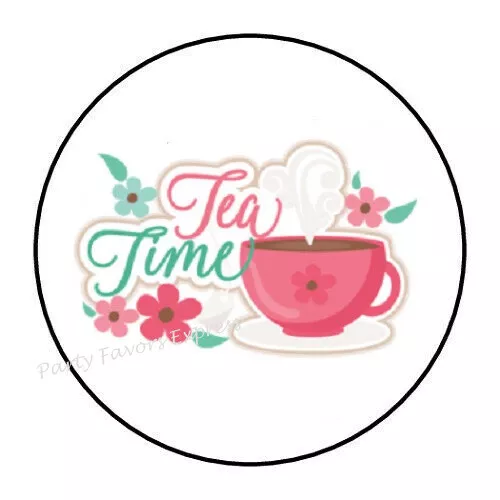 Tea Time Sticker Party Favors Sticker Envelope Seals Labels Stickers ...