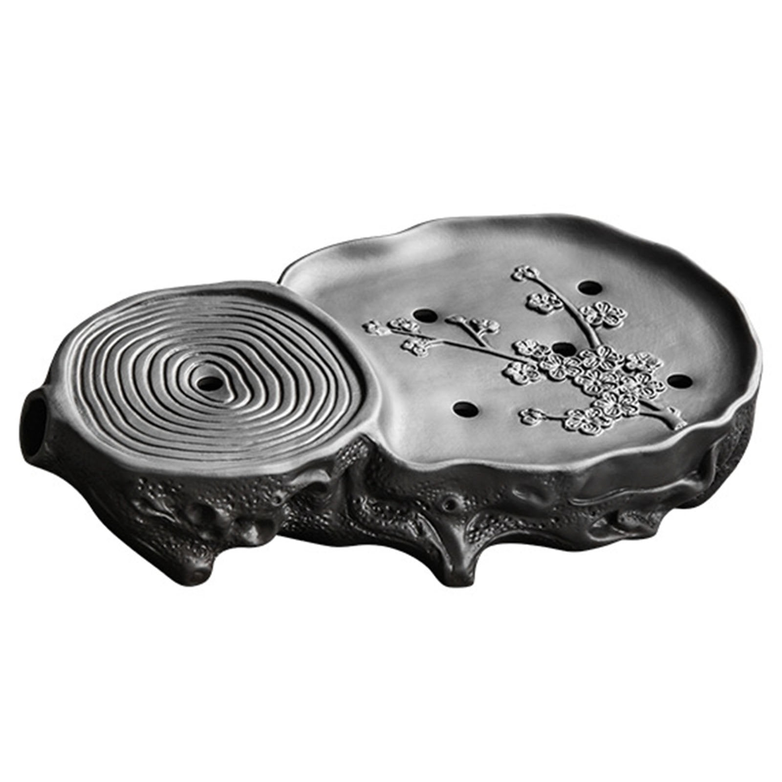 Tea Tray Ceramic Tea Serving Tray with Draining Board Retro Pattern Pot ...