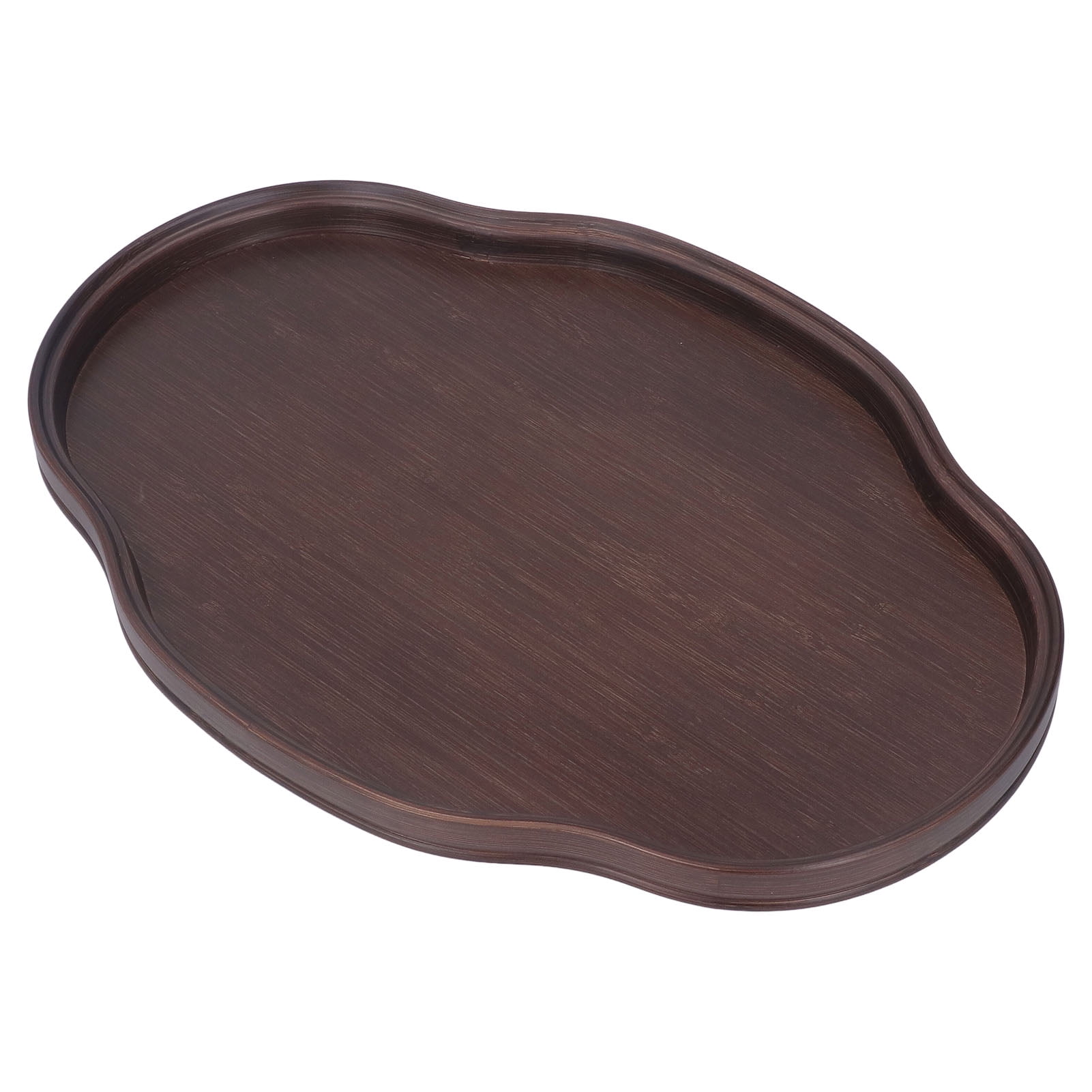 Tea Tray Walnut Color Multifunctional Textured Bamboo Coffee Table Tray ...