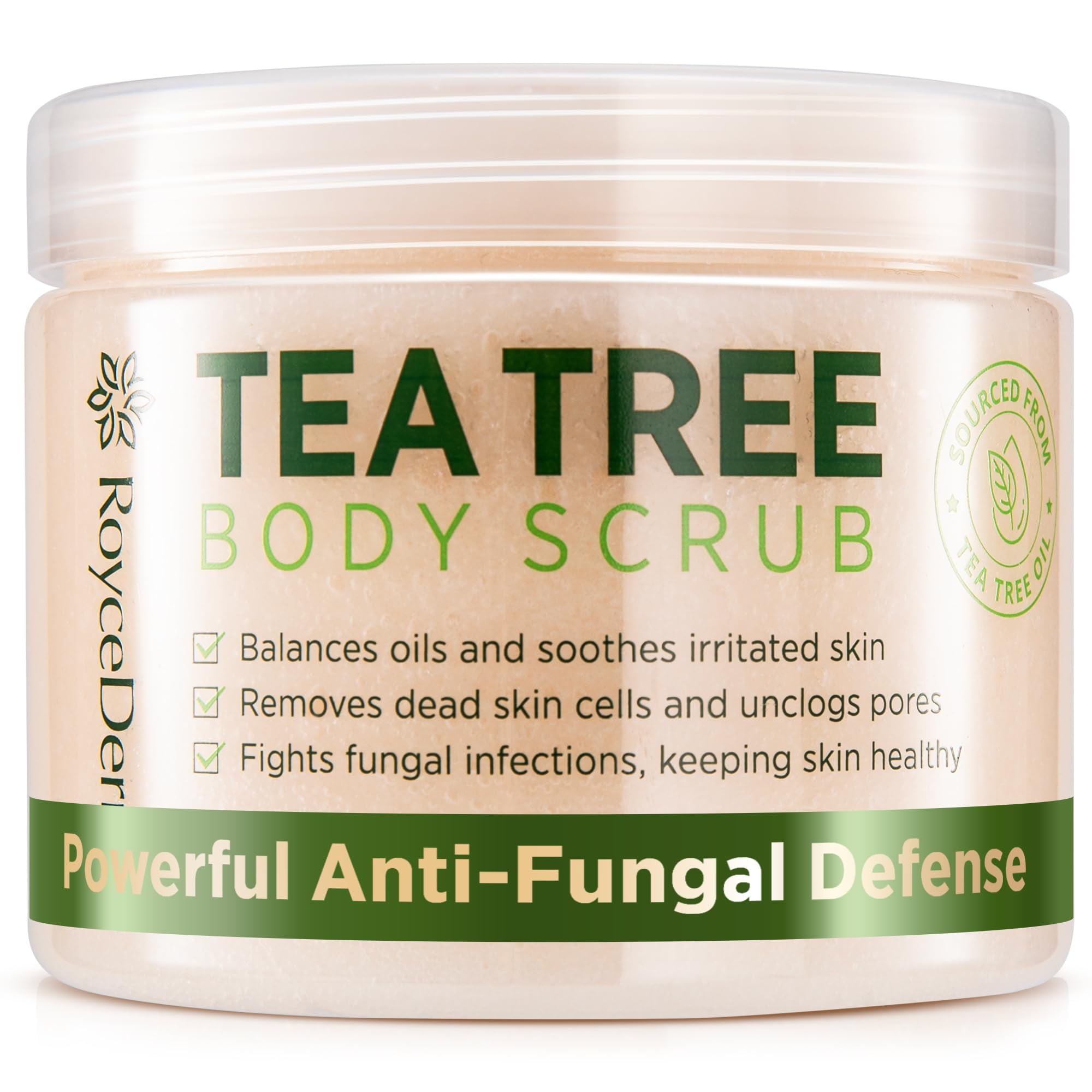 Tea Tree Body Scrub MZF22 Exfoliating: Extra Strength Pre-Body Wash for ...