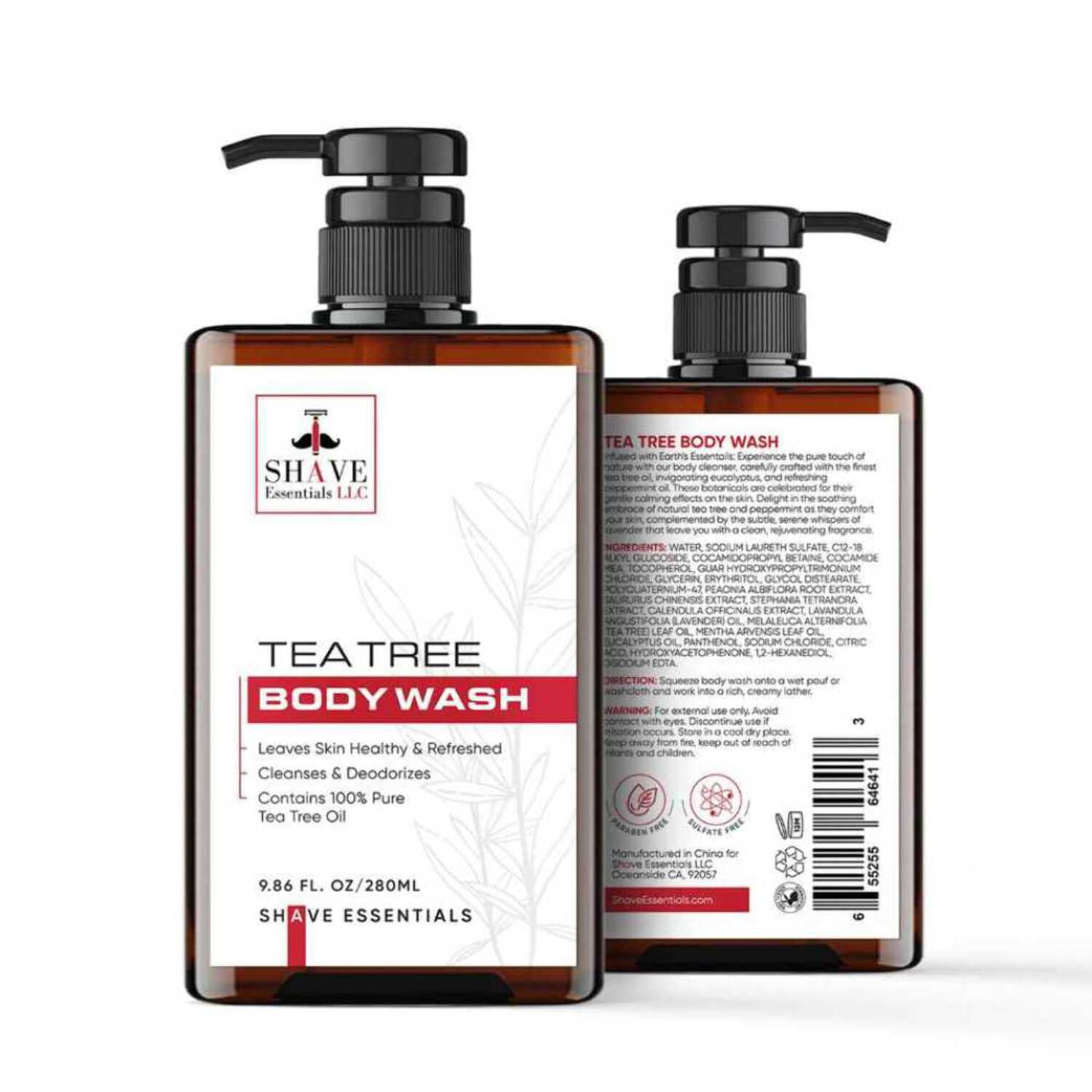 Tea Tree Body Wash by Shave Essentials - Walmart.com