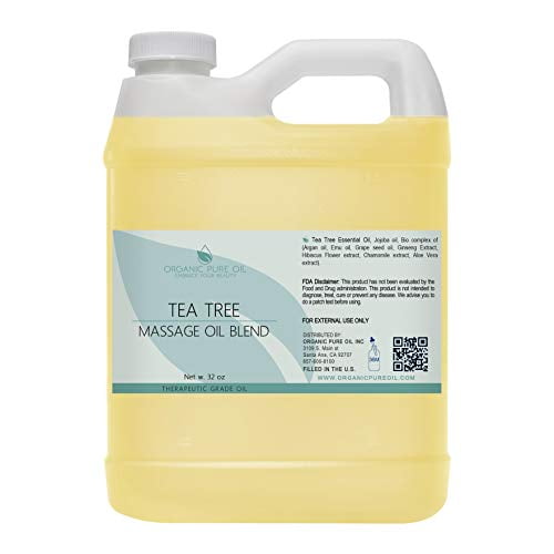 Tea Tree Massage Oil Blend - Natural, Non-GMO, Tea Tree Essential Oil ...