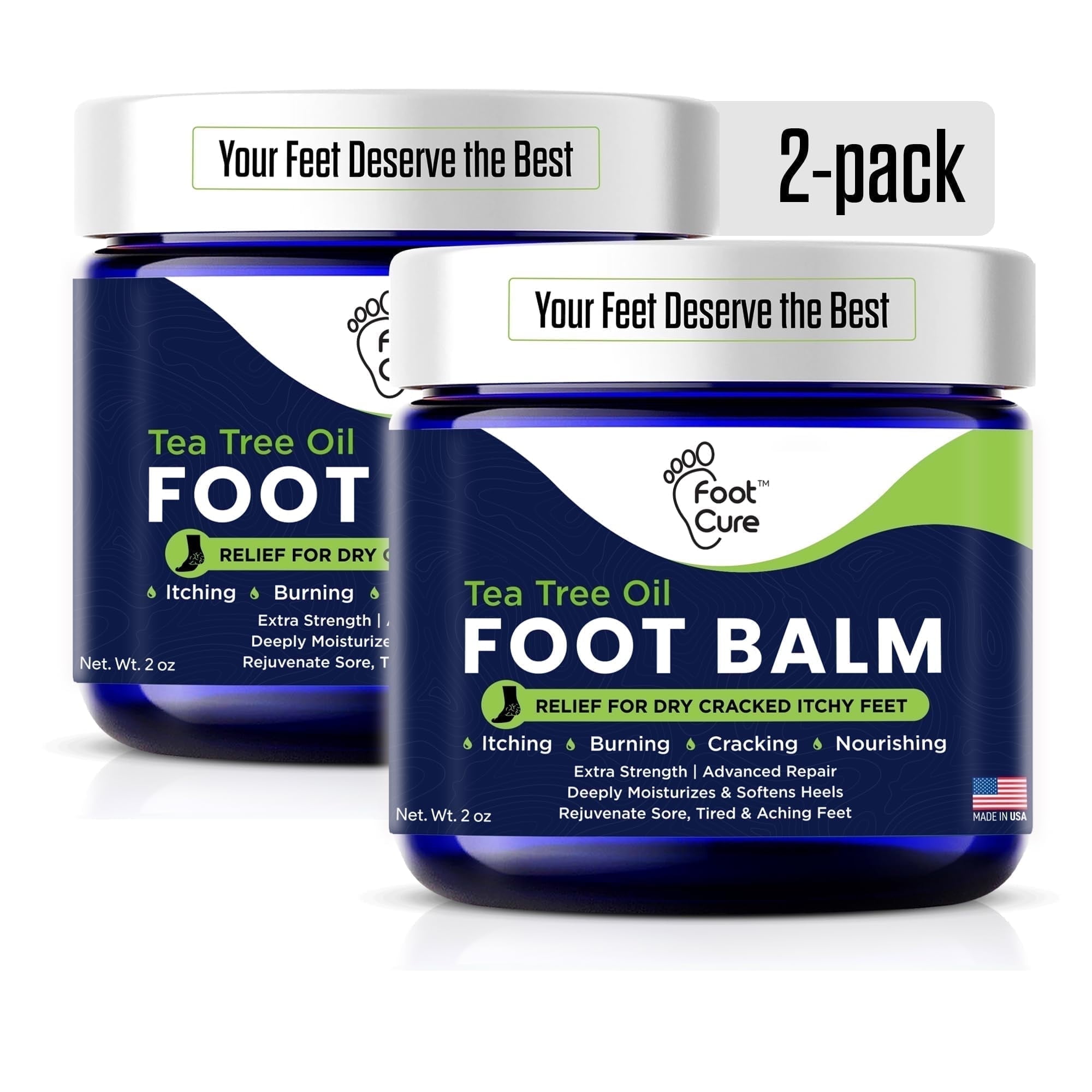Foot Cure Athletes Foot Treatment Balm - 10% Zinc Undecylenate ...