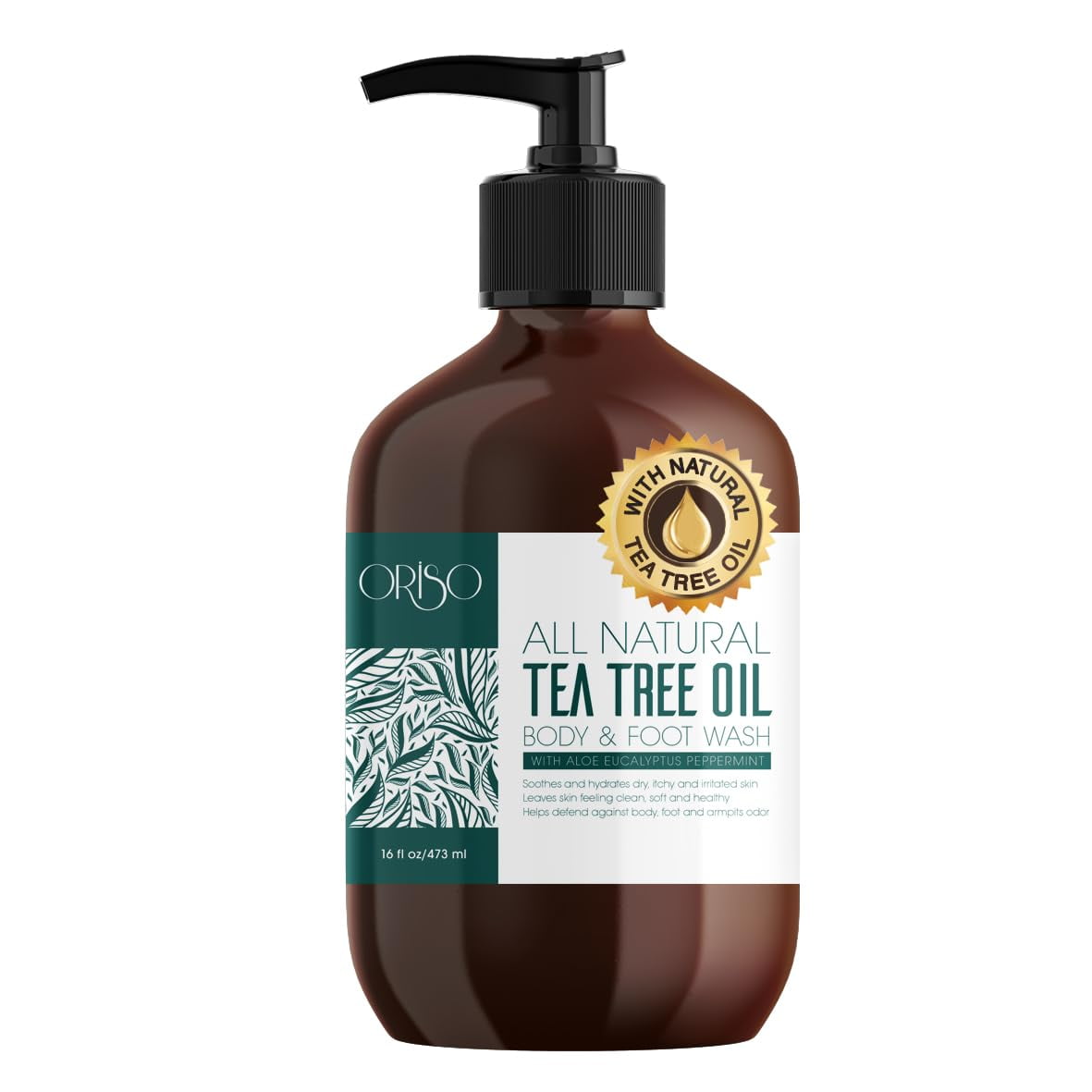 Tea Tree Oil Body Wash - Helps Athletes Foot, Ringworm, Jock Itchy ...