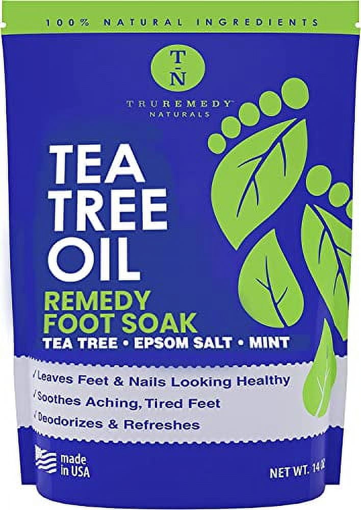 Tea Tree Oil Foot Soak with Epsom Salt & Mint, Feet Soak Helps Toenail ...