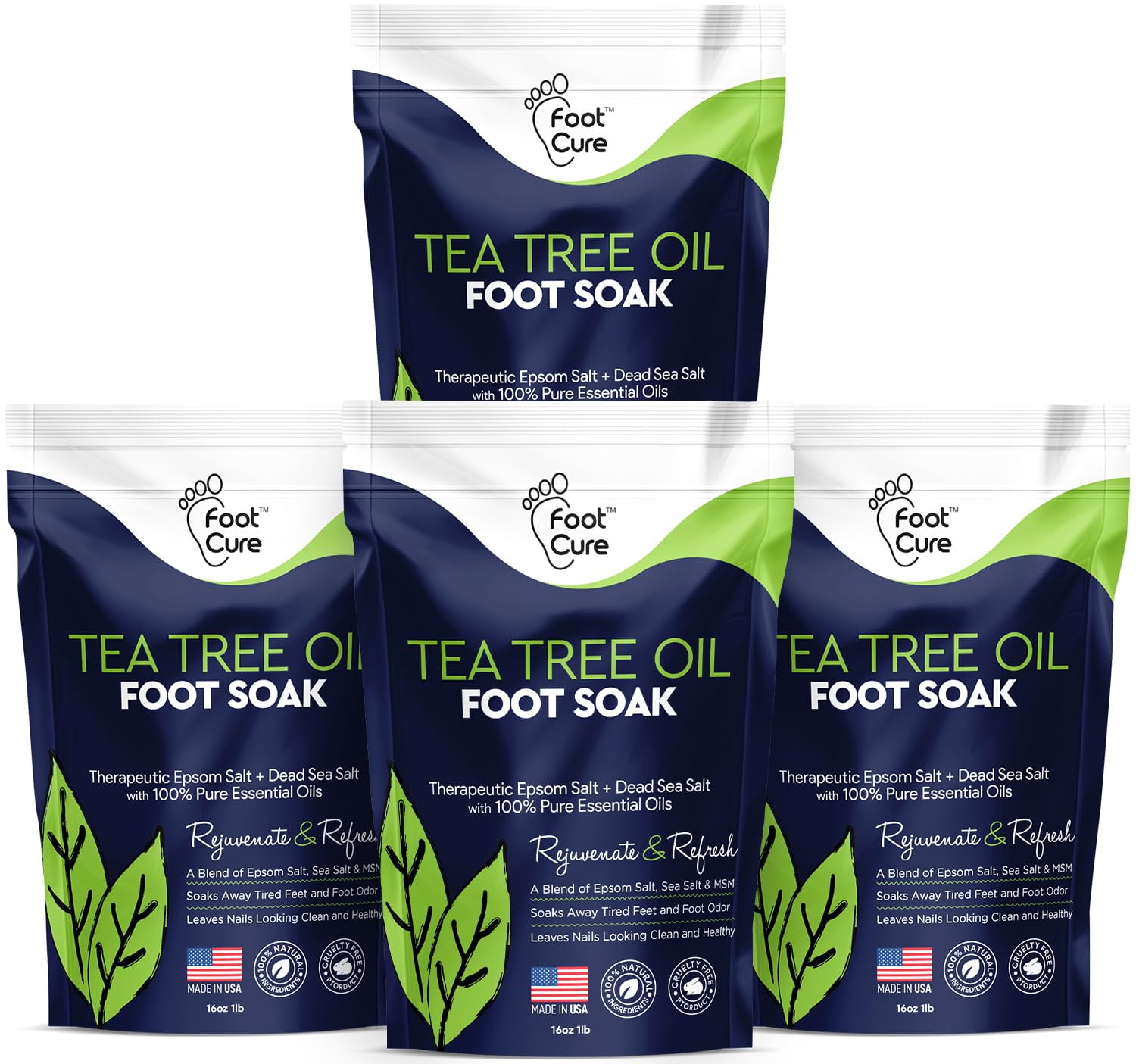 Tea Tree Oil Foot Soak with Epsom Salts- for Foot Pain, Soreness ...
