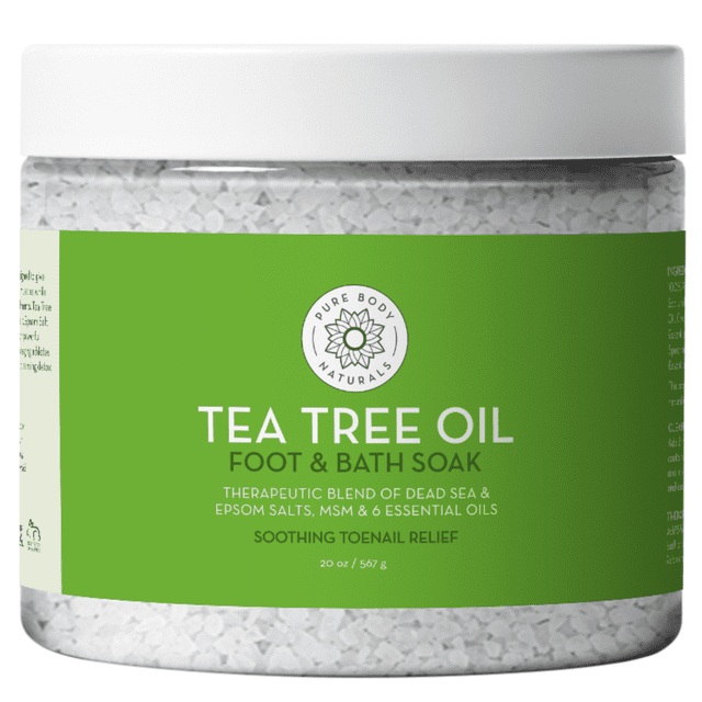 Pure Body Naturals Tea Tree Oil Foot Soak, Antifungal, Athlete's Foot ...