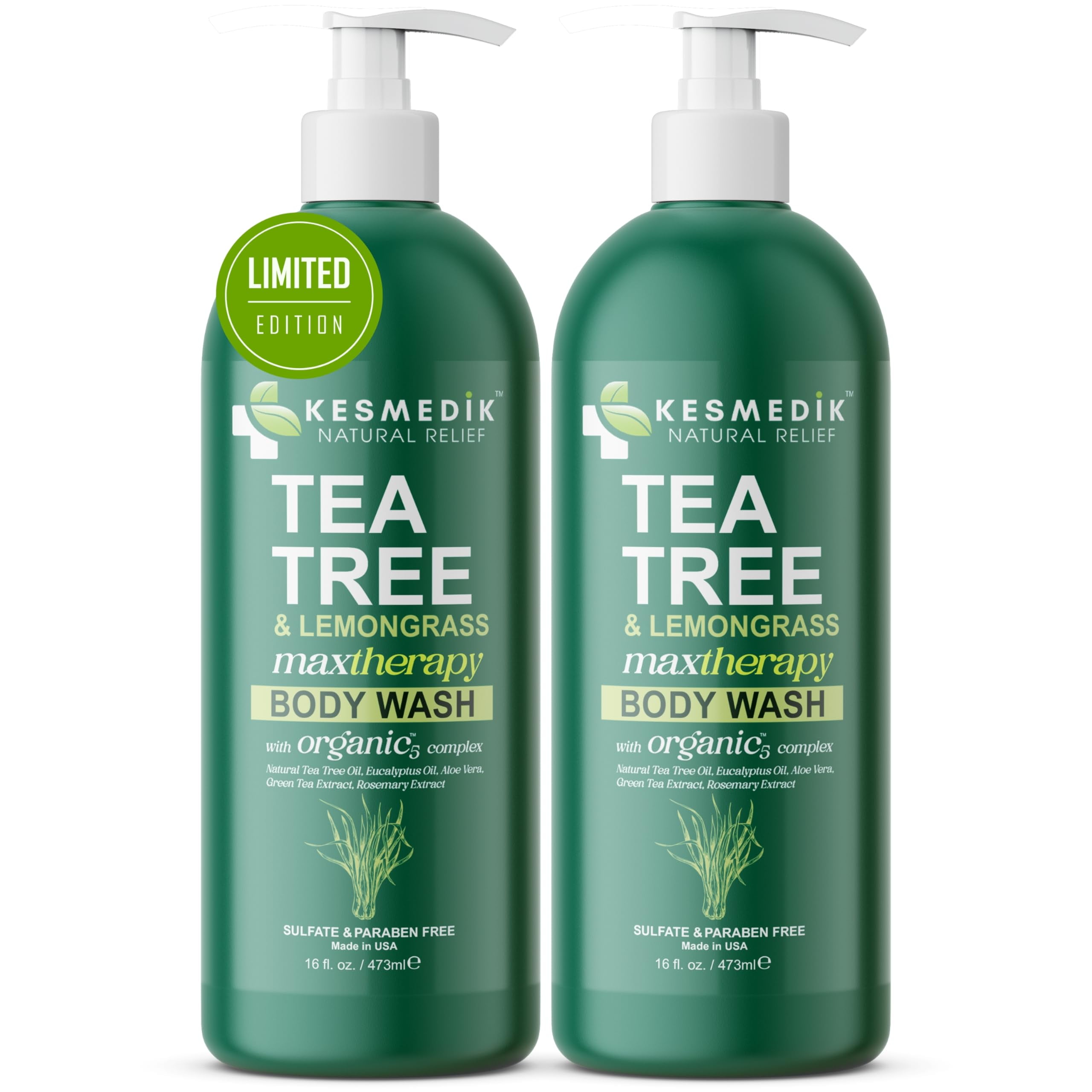 Tea Tree Oil & Lemongrass Body Wash MaxTherapy | Cleanser & Defense for ...