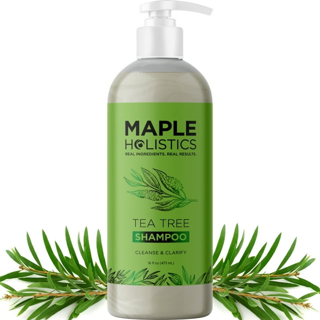 Maple Holistics Tea Tree Oil Shampoo - Sulfate-Free, Scalp Care for Dry ...