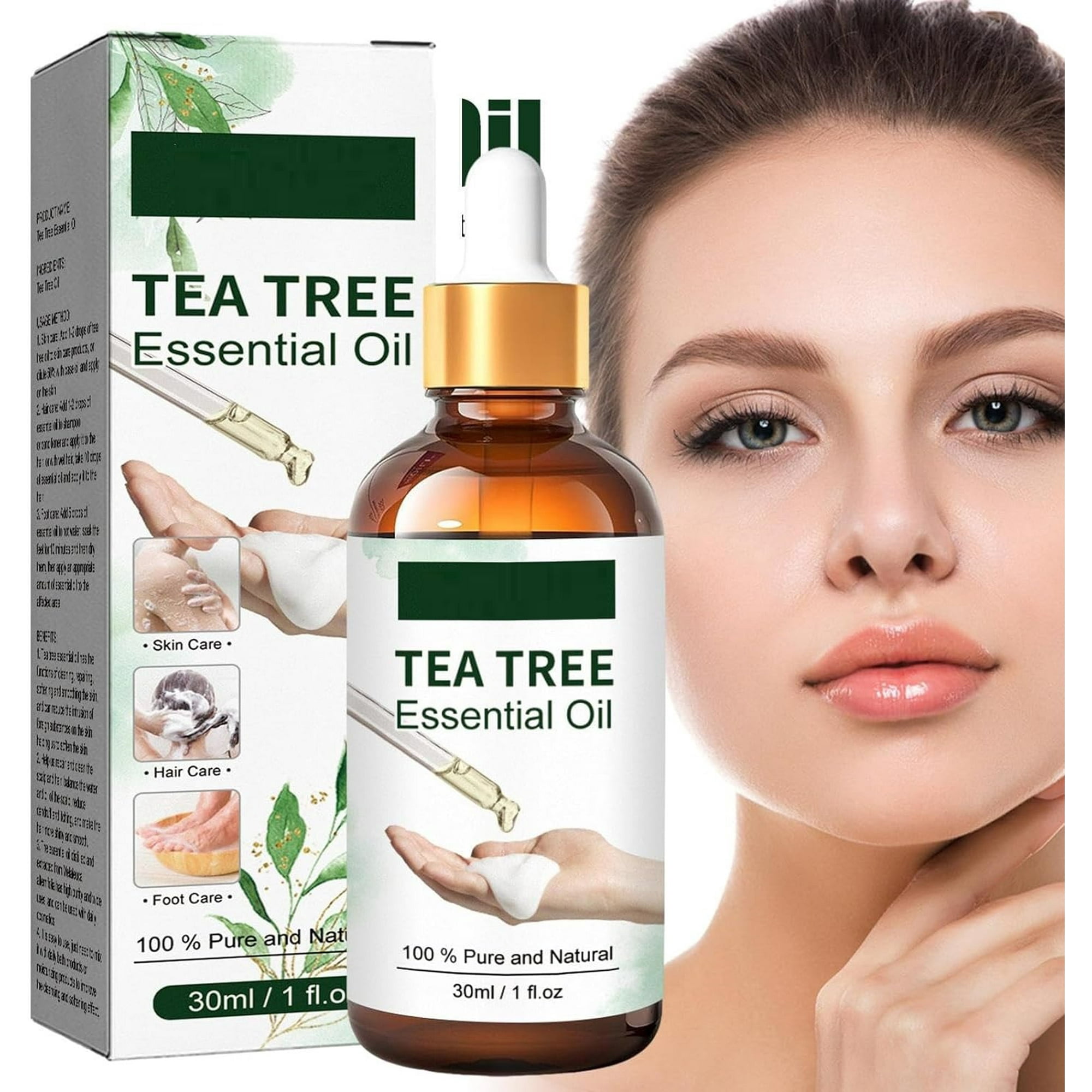 Tea Tree Oil for Skin | Pure Natural Tea Tree Oil for Toenails - 30ml ...