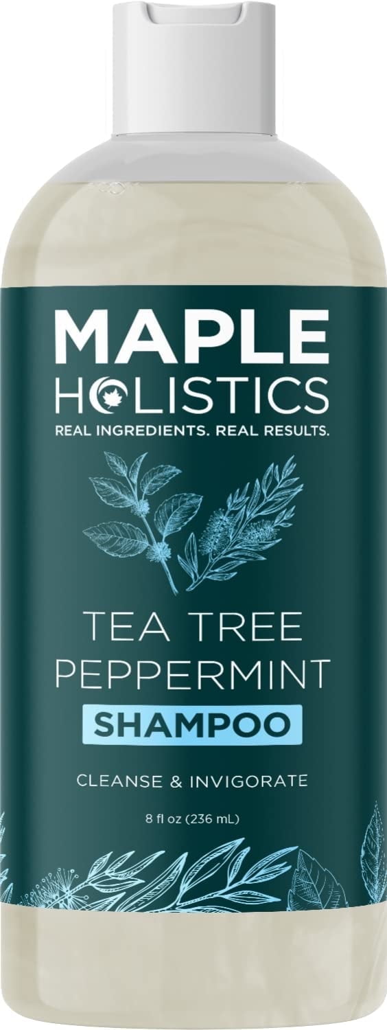 Maple Holistics Tea Tree Shampoo - Clarifying, Deep Cleansing for Dry ...