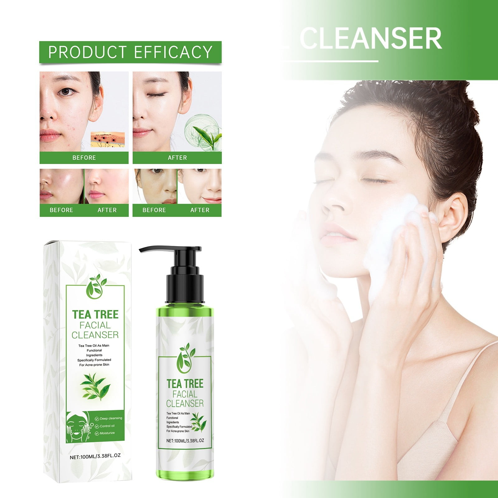 Tea Tree Skin Clearing Facial Wash – Purifying Vegan Face Wash For Oily ...